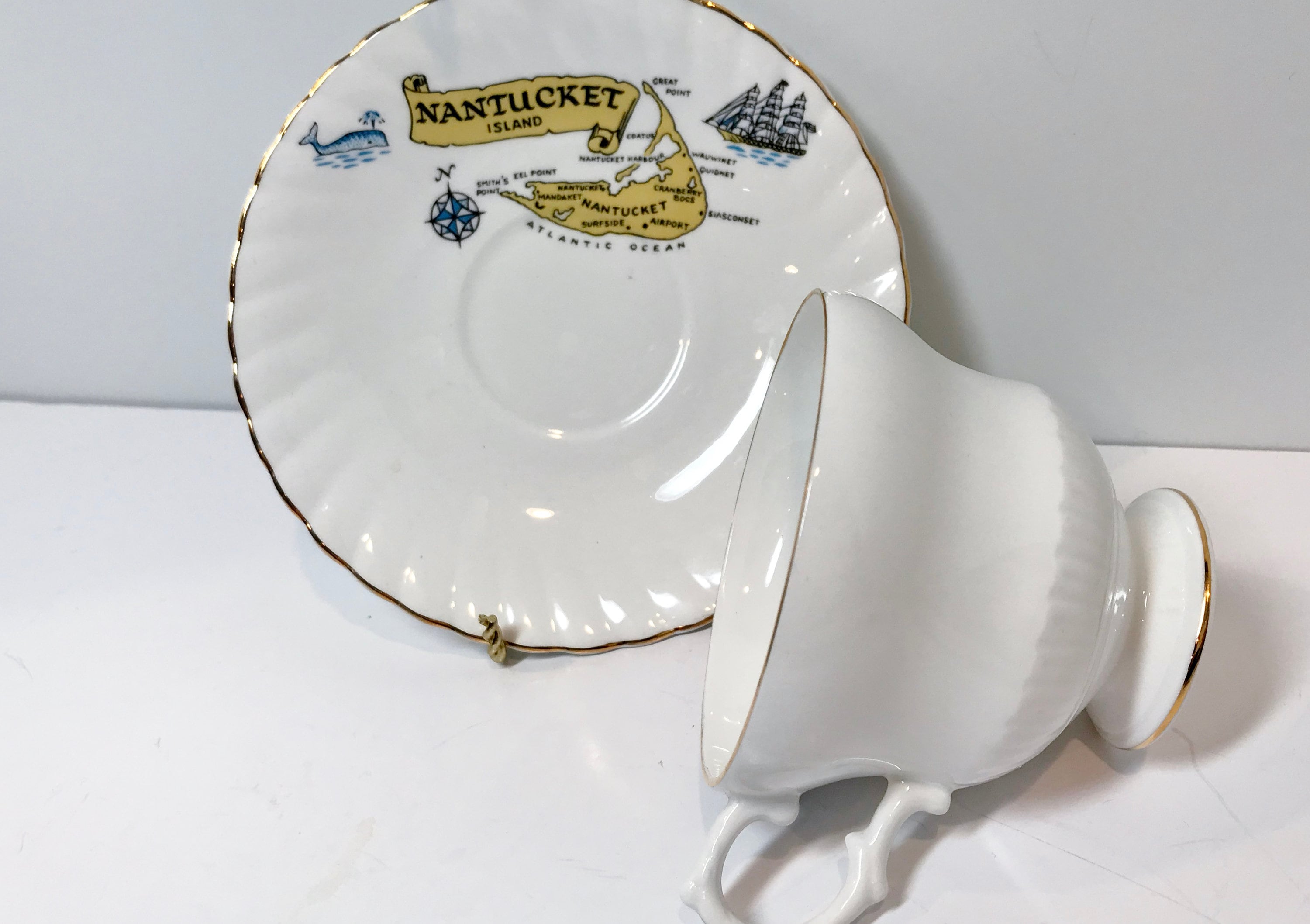 Nantucket Tea Cup and Saucer, Nantucket Cup, Enco National Teacup and ...