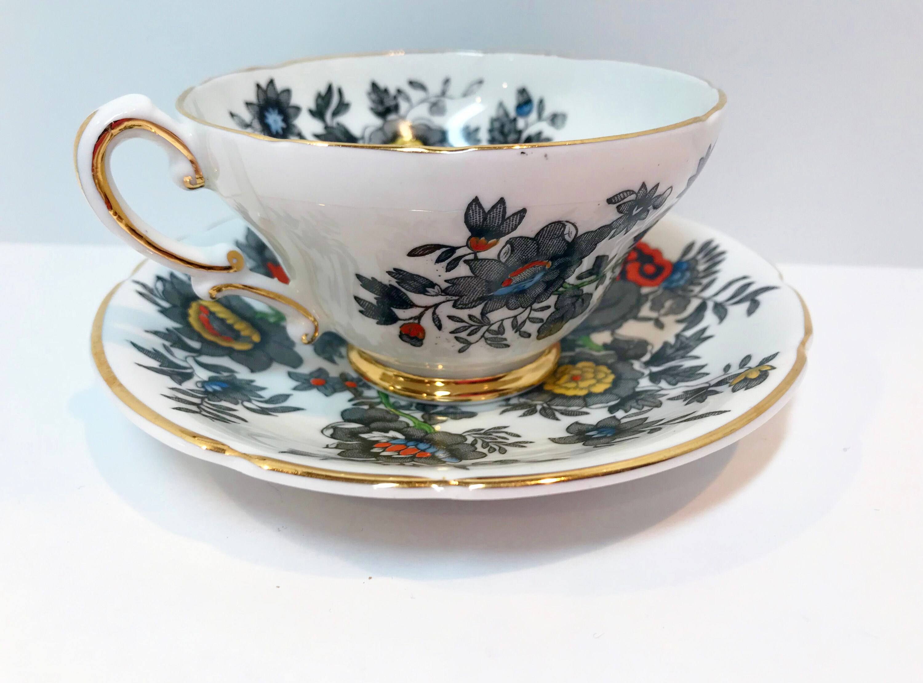 Stanley Teacup and Saucer, Floral Tea Cups, Antique Teacups Vintage ...