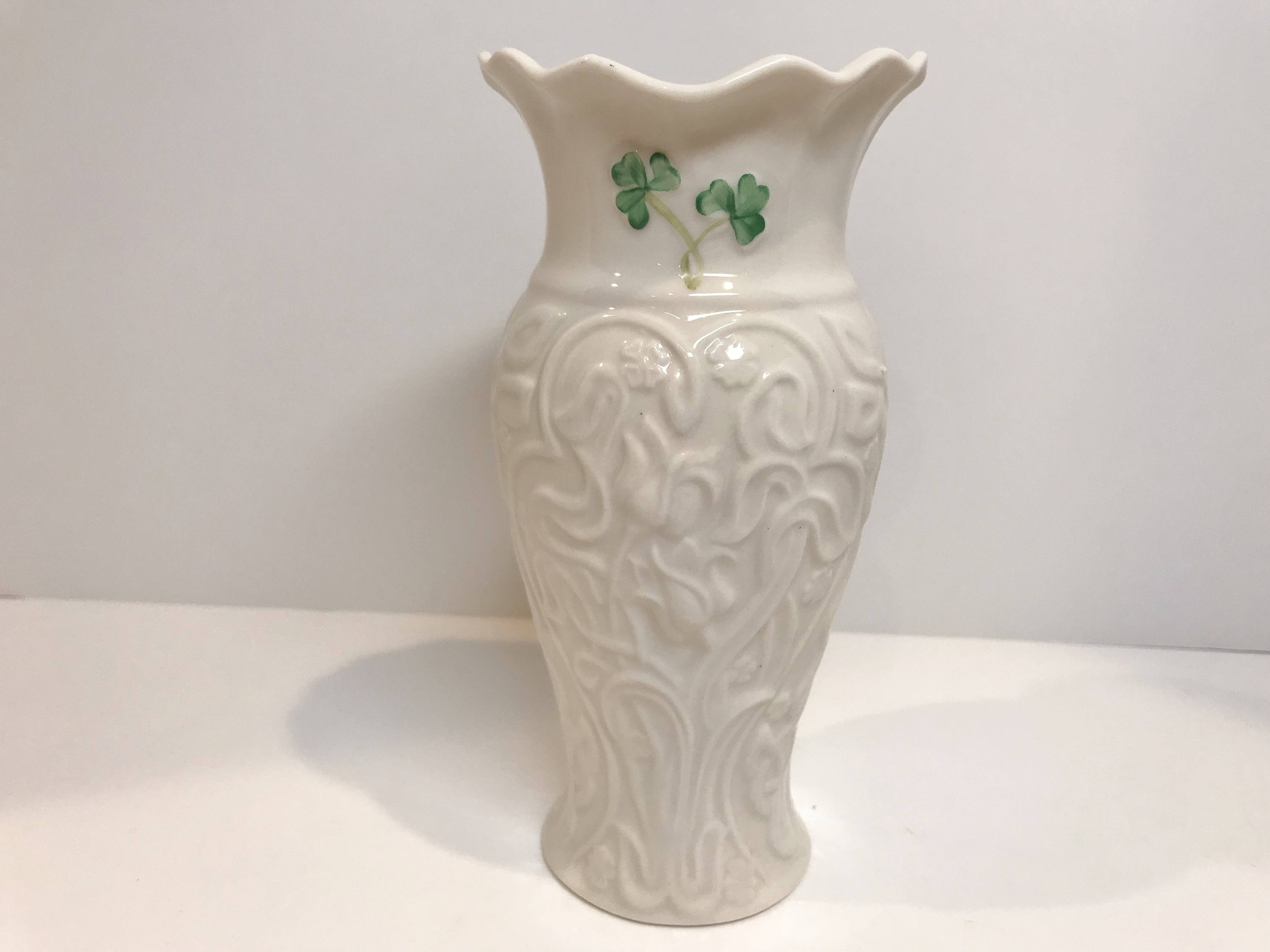 Reserved for SR, Shamrock Belleek Vase, Irish Vase, Belleek China ...