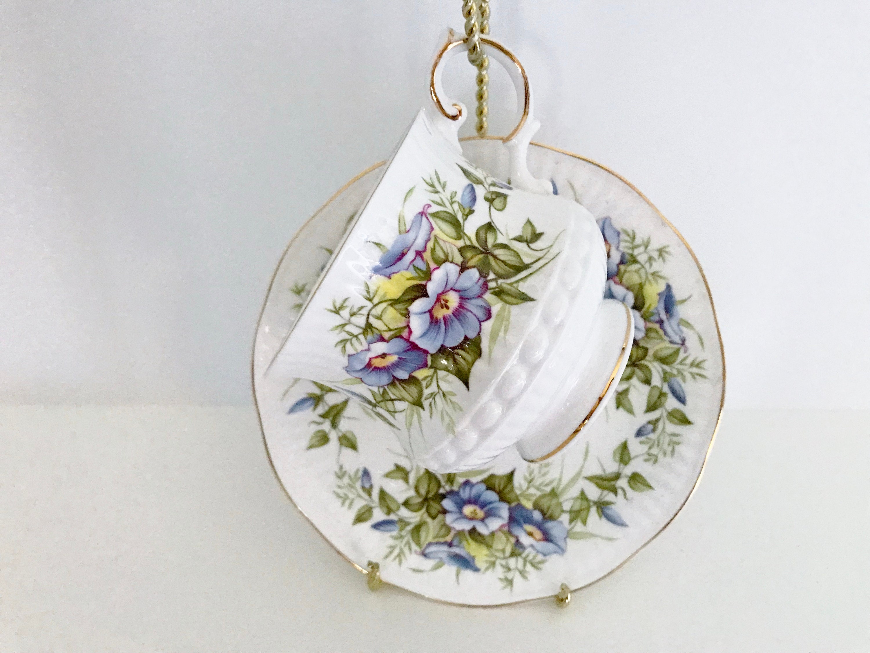 Queens Rosina Tea Cup and Saucer, Wild Flower Pattern, Made in England ...