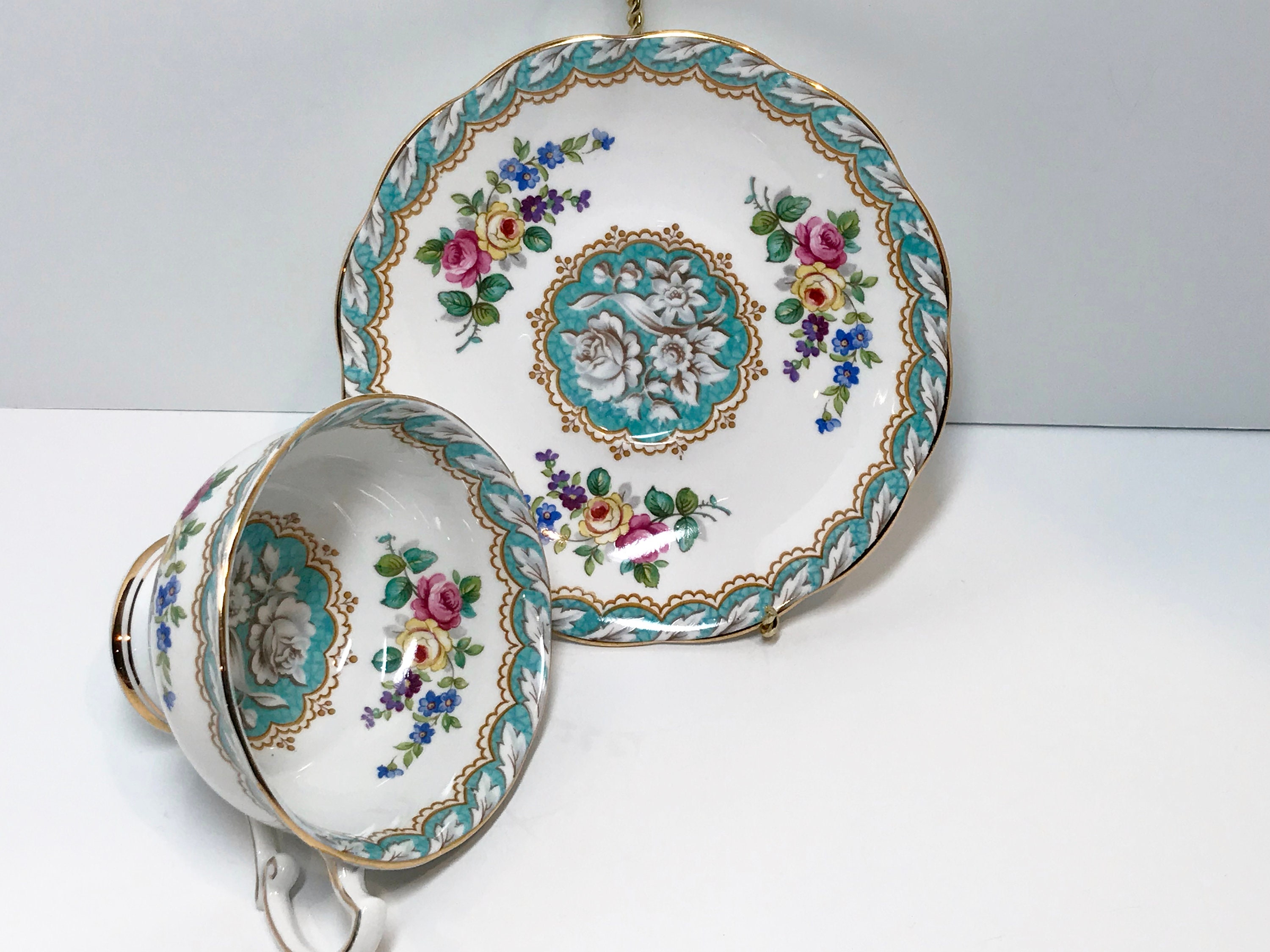 Royal Standard Tea Cup and Saucer, Fascination Pattern, English Teacups ...