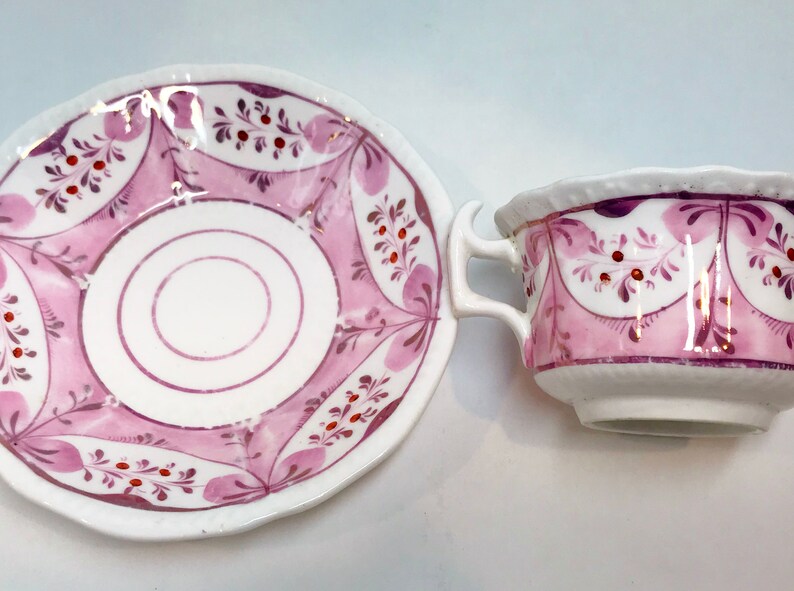 Wishbone Handle Teacup Georgian Teacup Lustreware Teacup - Etsy