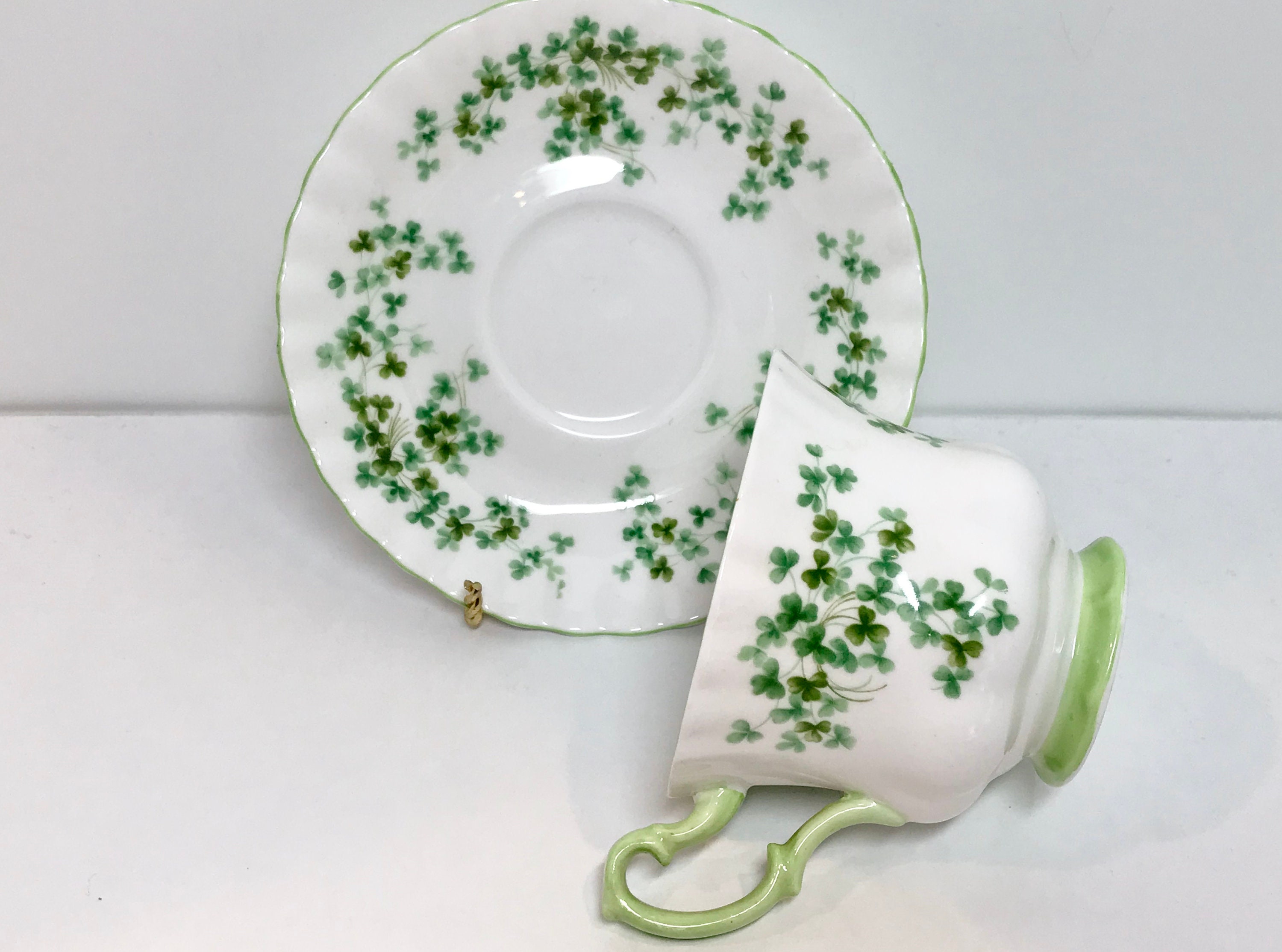 Royal Albert Shamrock Teacup and Saucer, English Bone China Cups ...