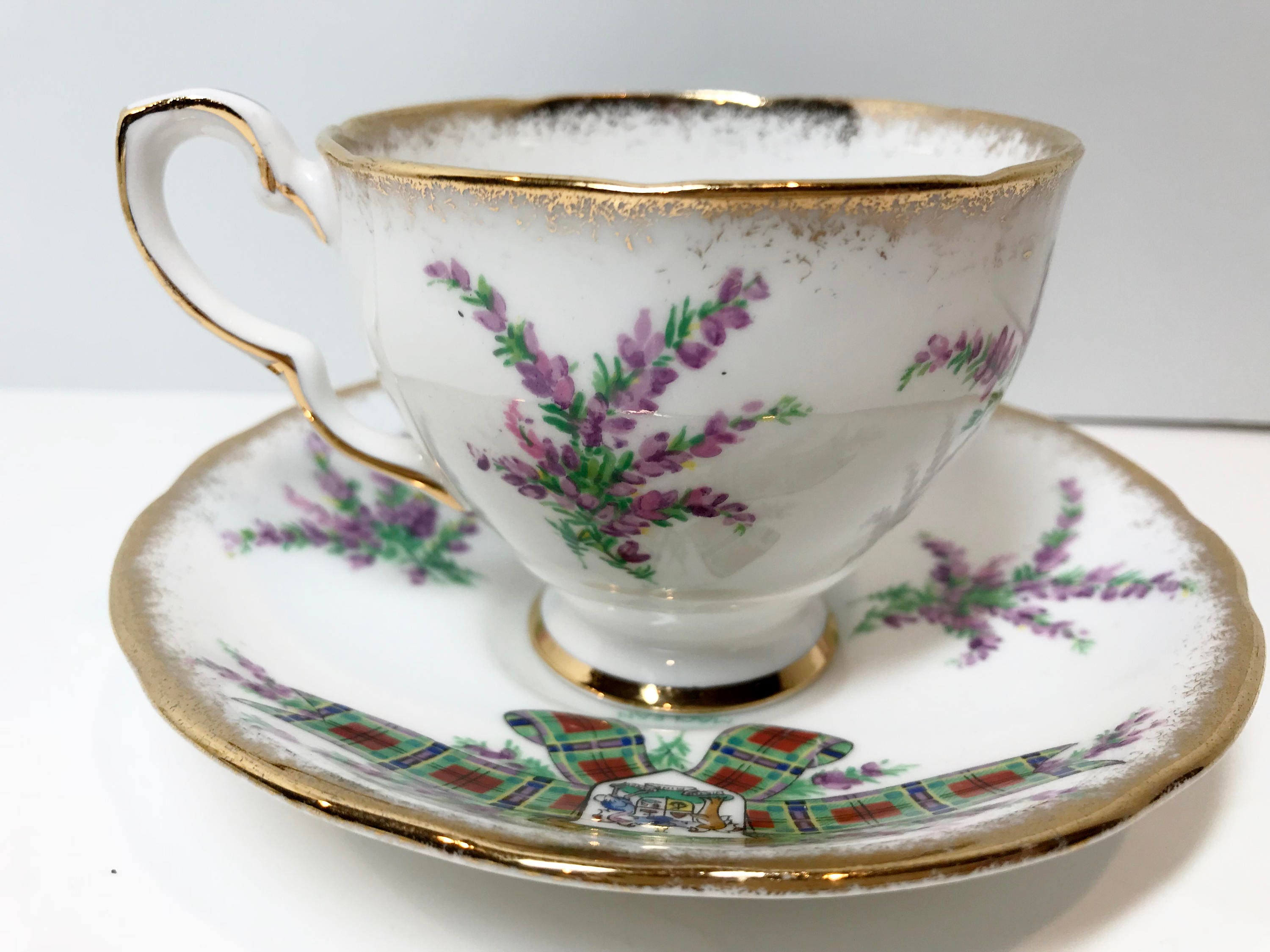 MacLean Clan Tea Cup and Saucer, Royal Grafton Tea Cups, Scottish ...