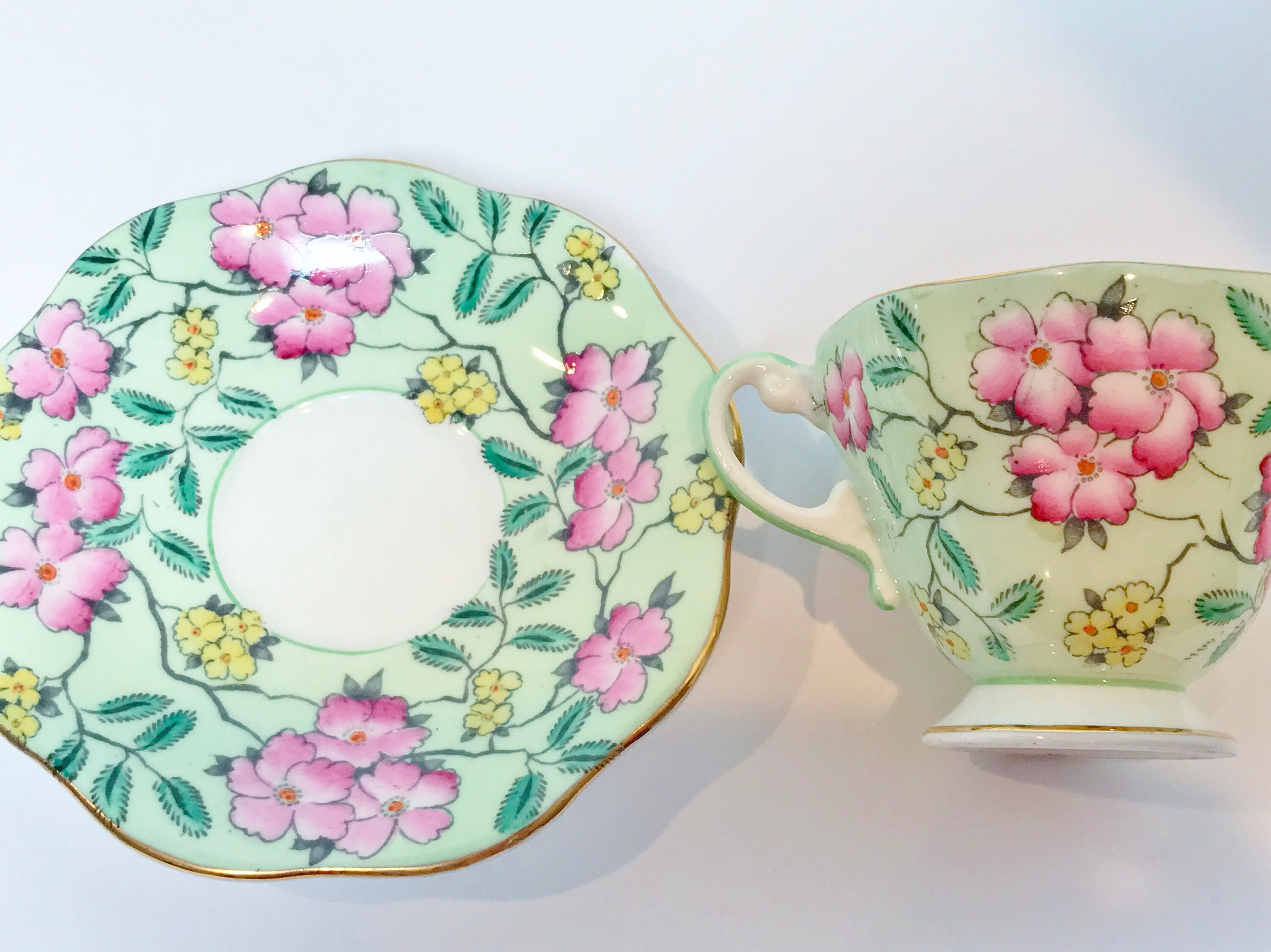 Springdale by Foley Tea Cup and Saucer, Foley Teacup, English Bone ...