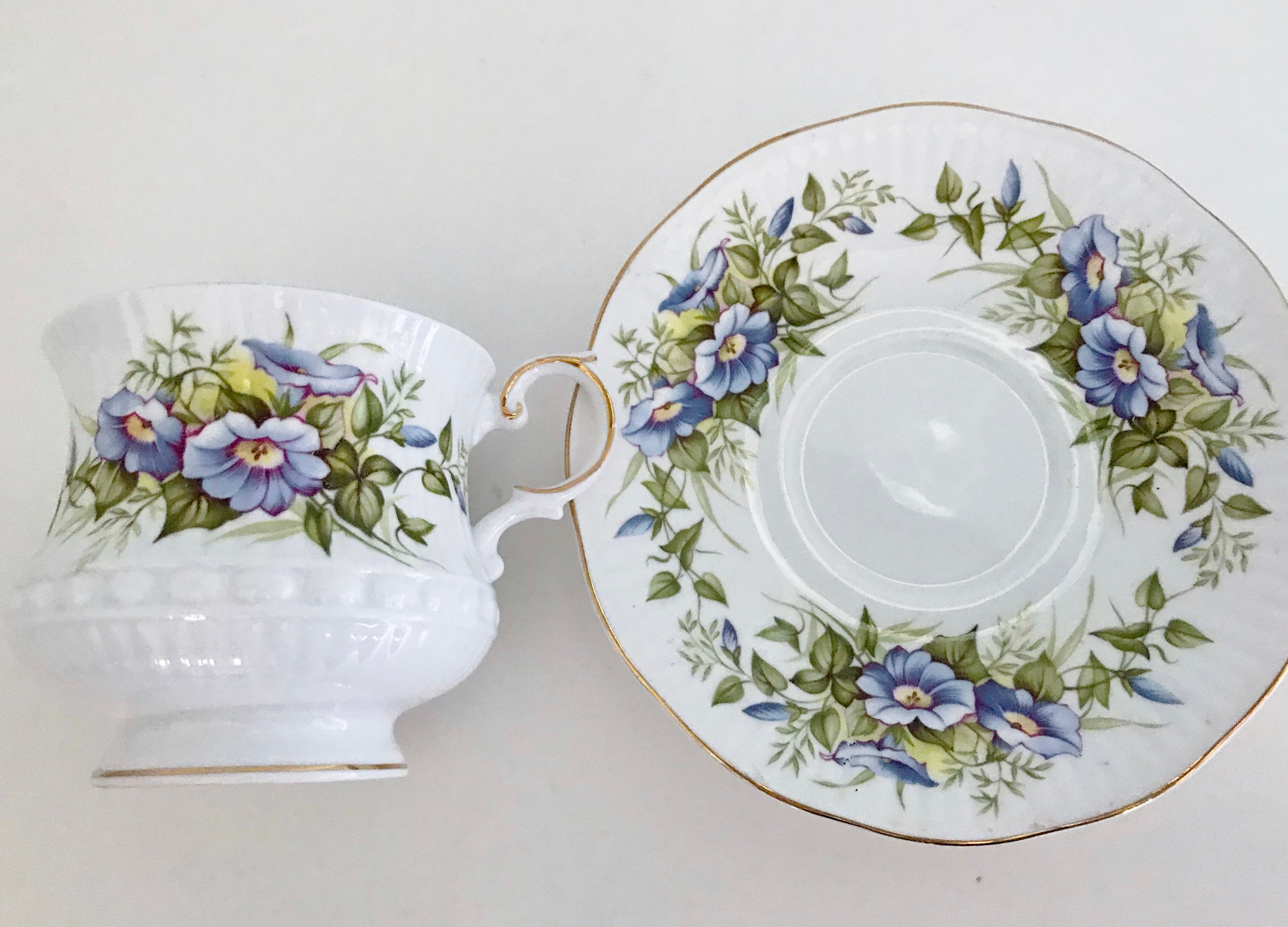 Queens Rosina Tea Cup and Saucer, Wild Flower Pattern, Made in England ...