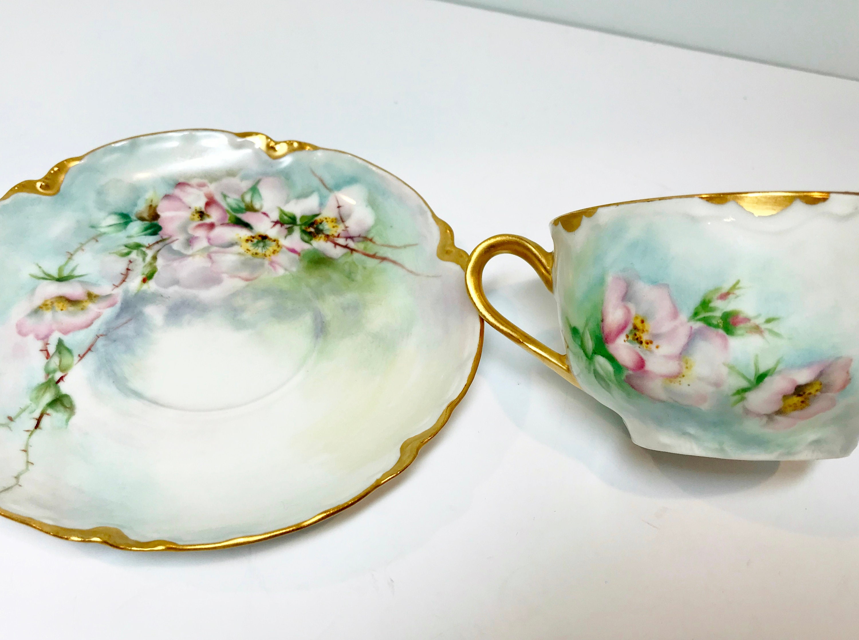 Haviland Limoges Teacup, MCM Limoges Teacup and Saucer, Haviland ...