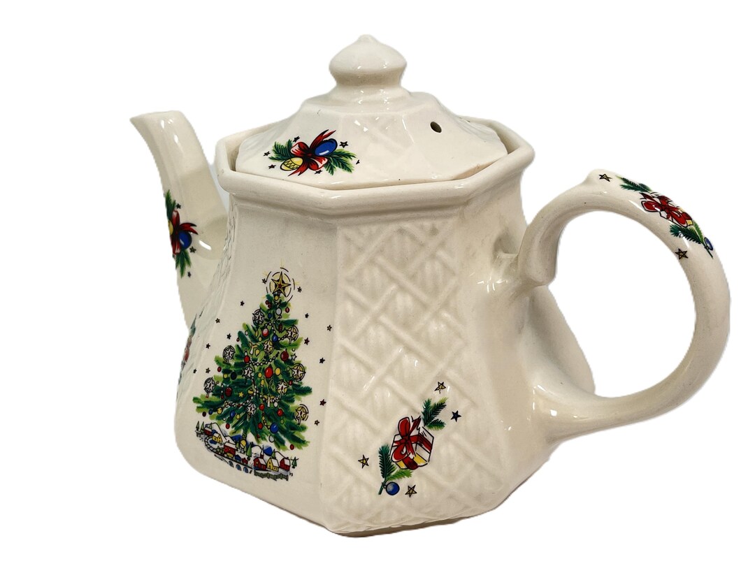Sadler Teapot, Christmas Tree, English Teapot, Christmas Eve Pattern ...
