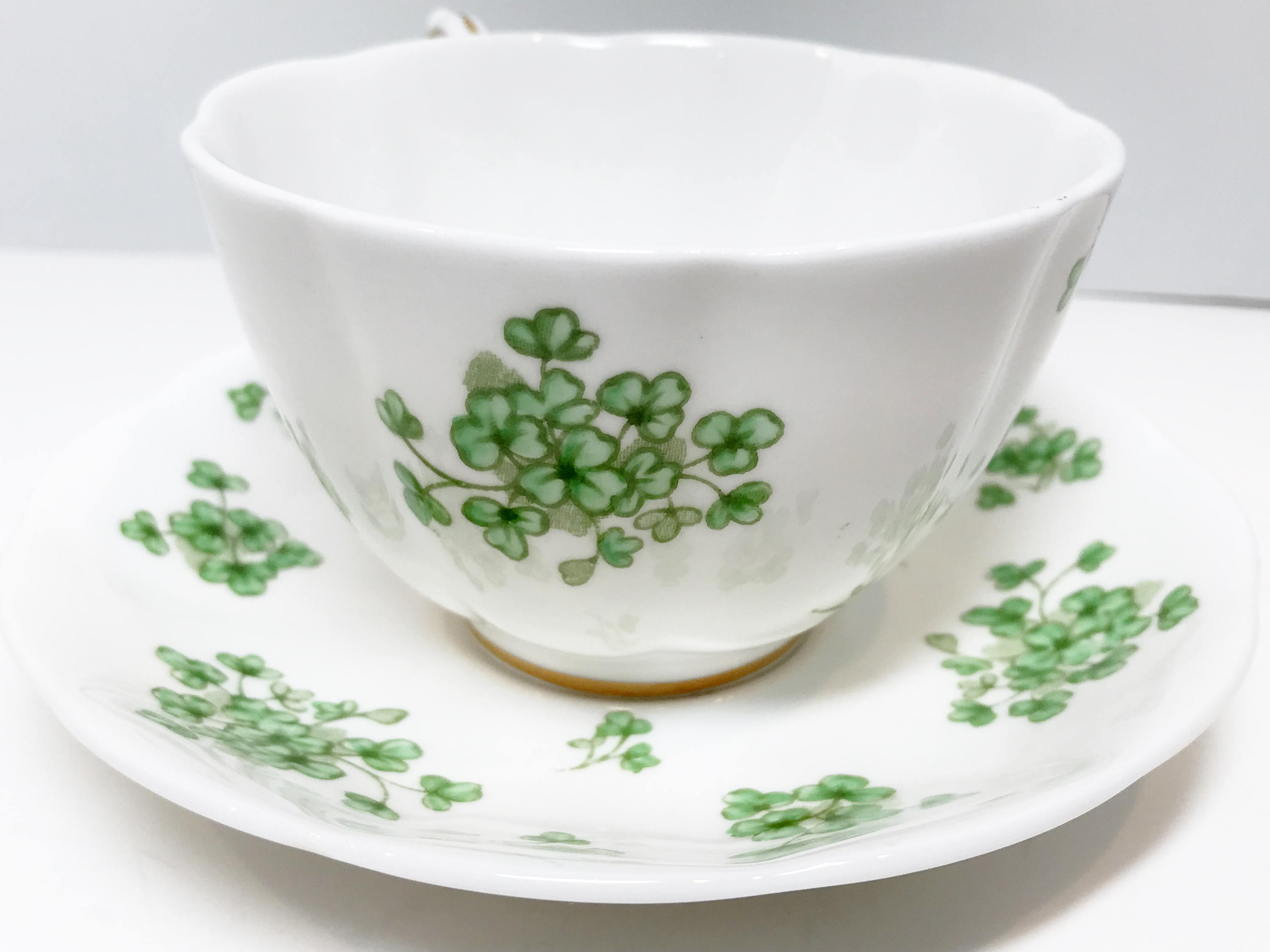 Shamrock Royal Albert Tea Cup and Saucer, Antique Tea Cups, English ...