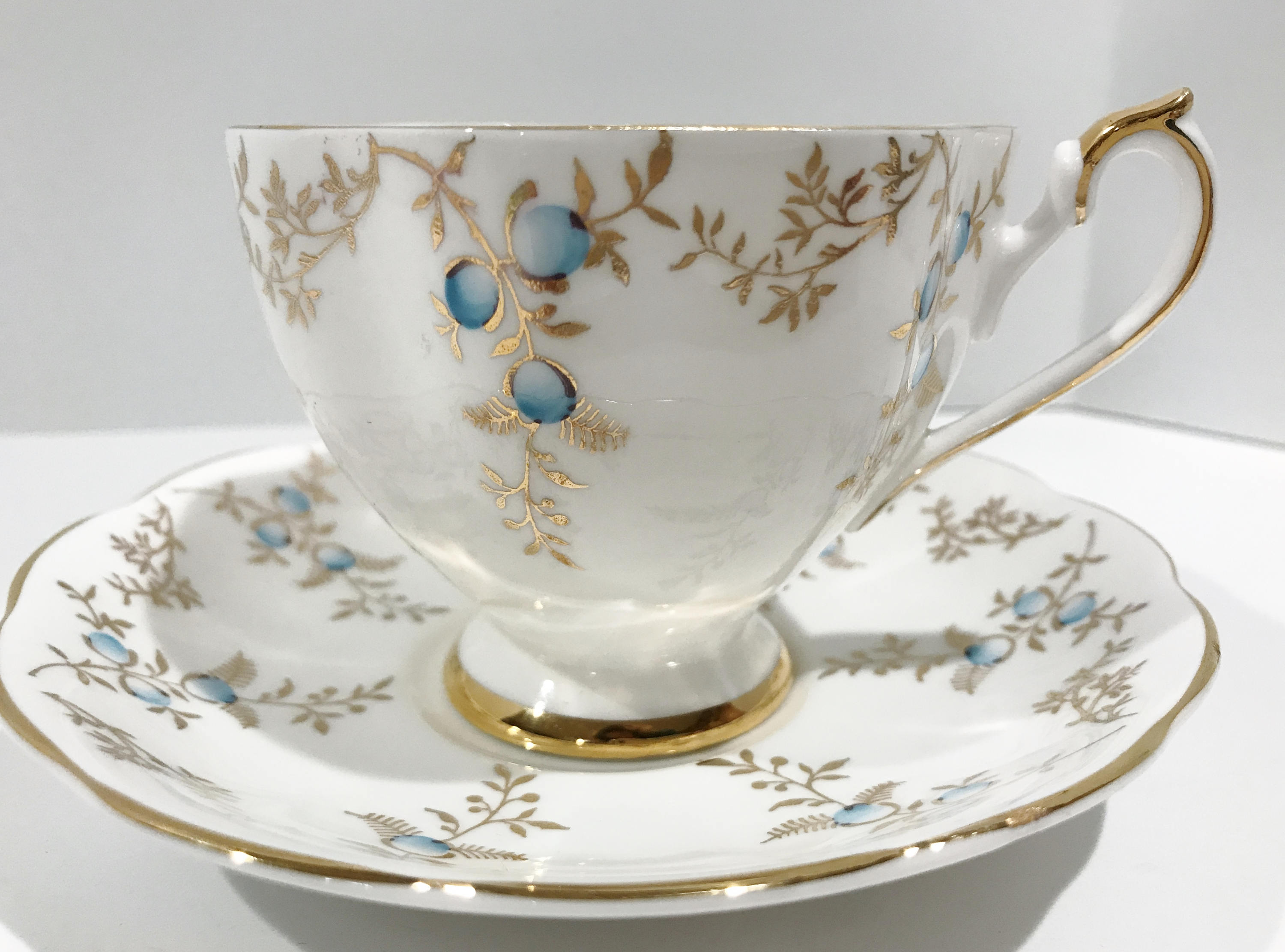 Crown Tea Cup and Saucer, English Bone China Cups, Antique Tea Cups ...