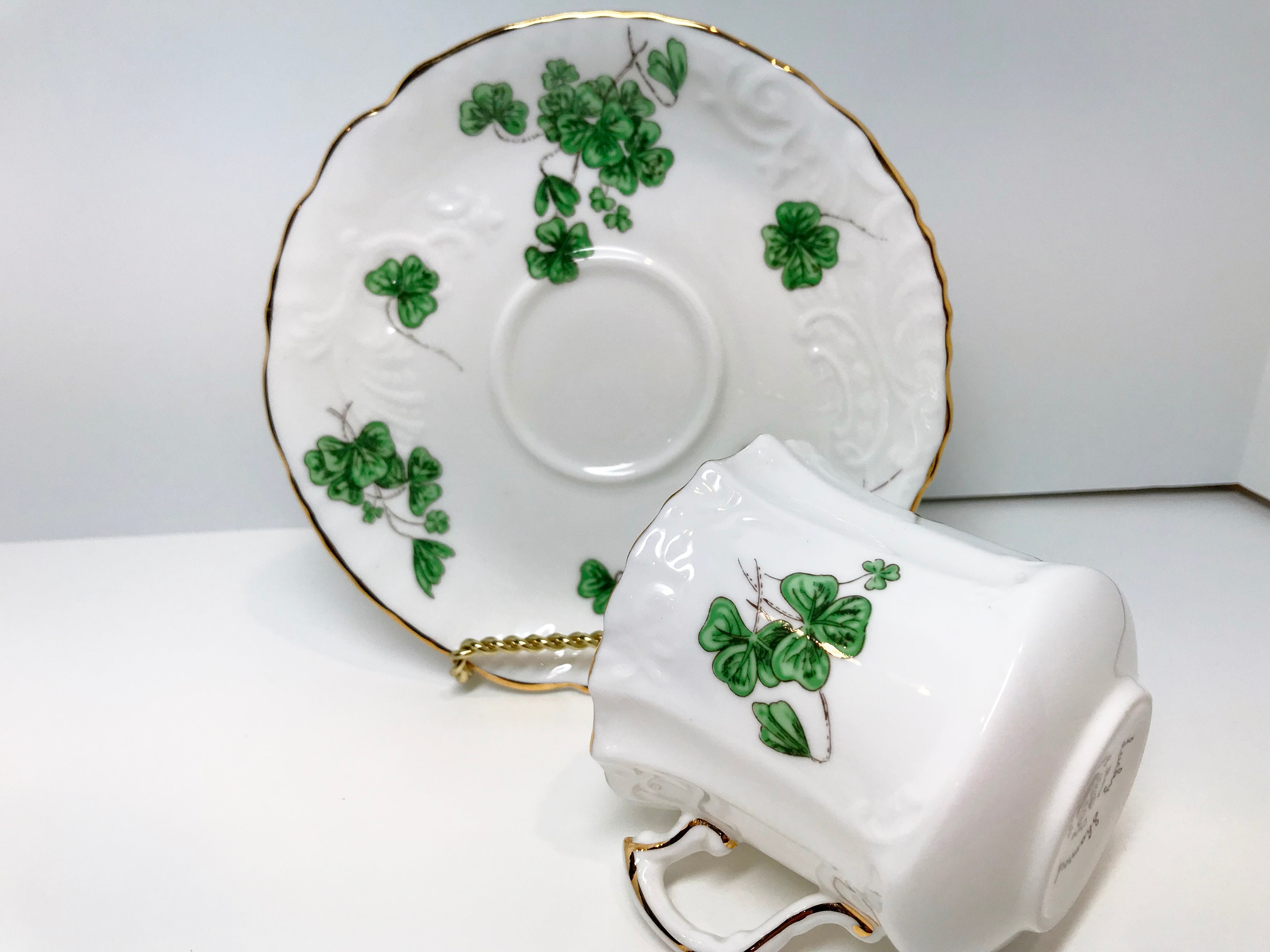 SOLD, Reserved for SR, Lucky Shamrock by Hammersley Bone China, Irish ...