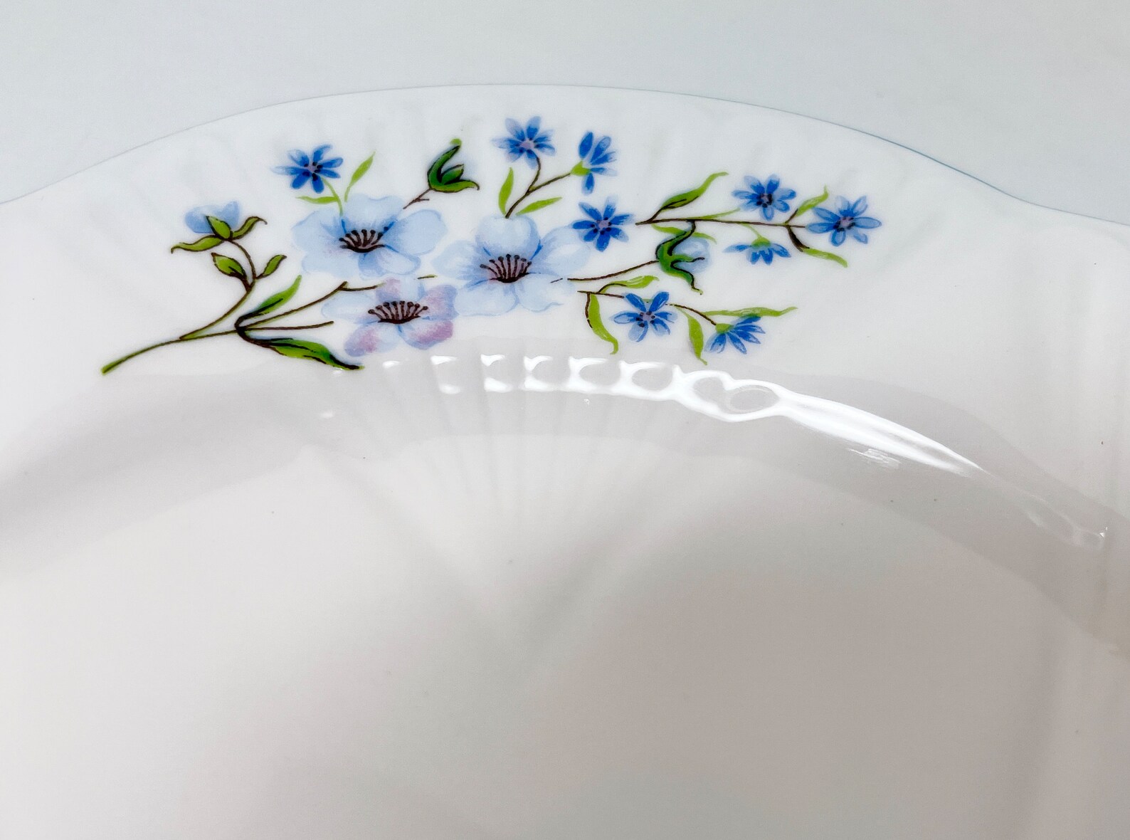 Shelley 8 Inch Plate Blue Rock Pattern Shelley China Floral - Etsy