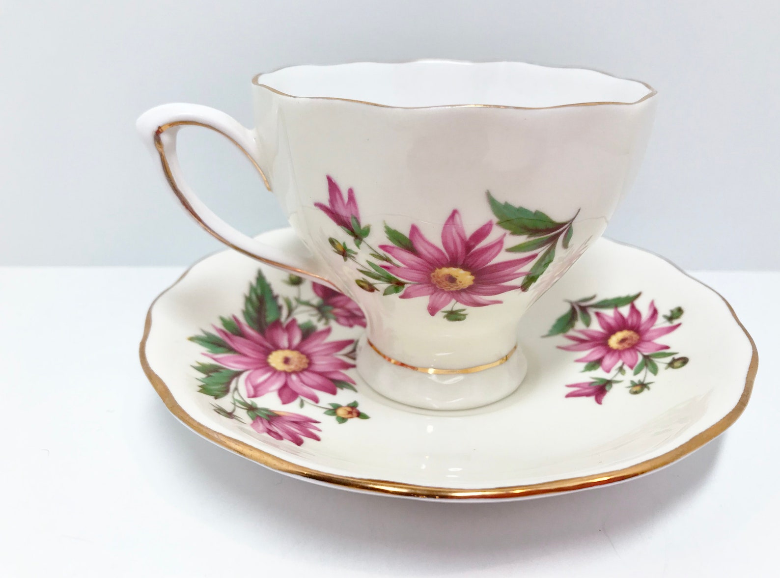 Colclough Teacup and Saucer Floral Tea Cups English Teacups | Etsy