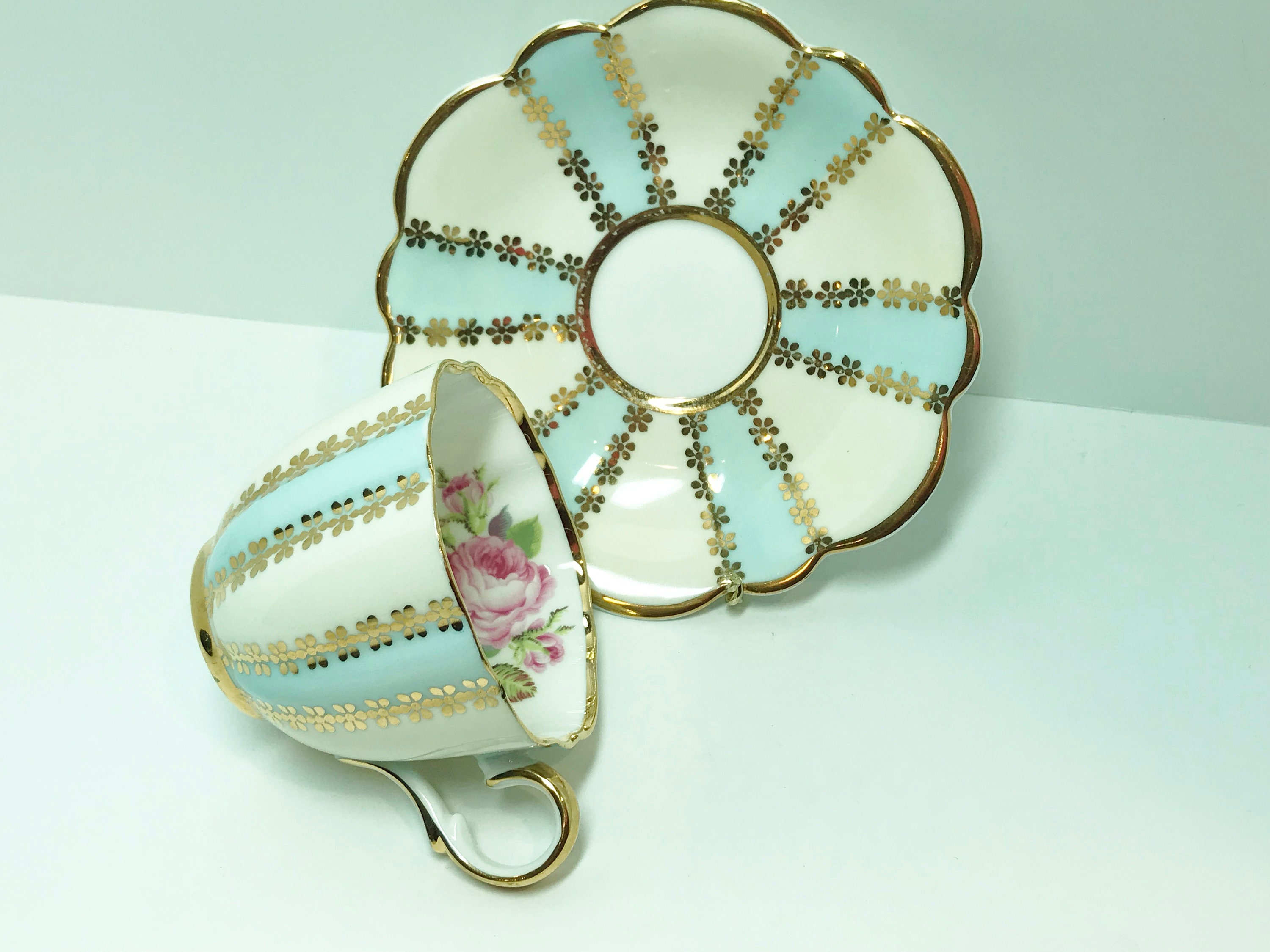 Reserved for J, Paneled Clare Tea Cup and Saucer, Antique Tea Cups ...