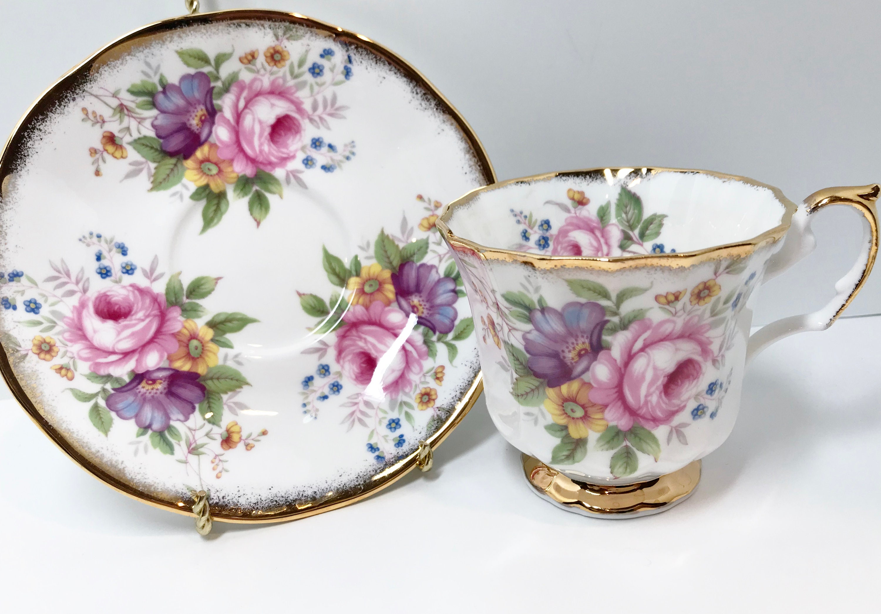 Reserved for J, Elizabethan Teacup and Saucer, Elizabethan Tea Cups ...