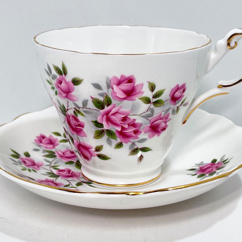 Pink Flower Tea Cup - Etsy