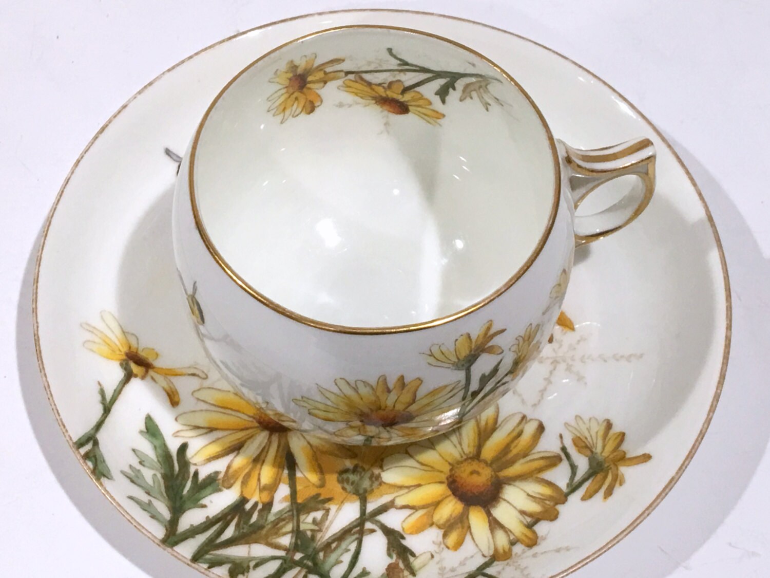 Brown Eyed Susan Victorian Tea Cup and Saucer, Tea Set, English Bone ...