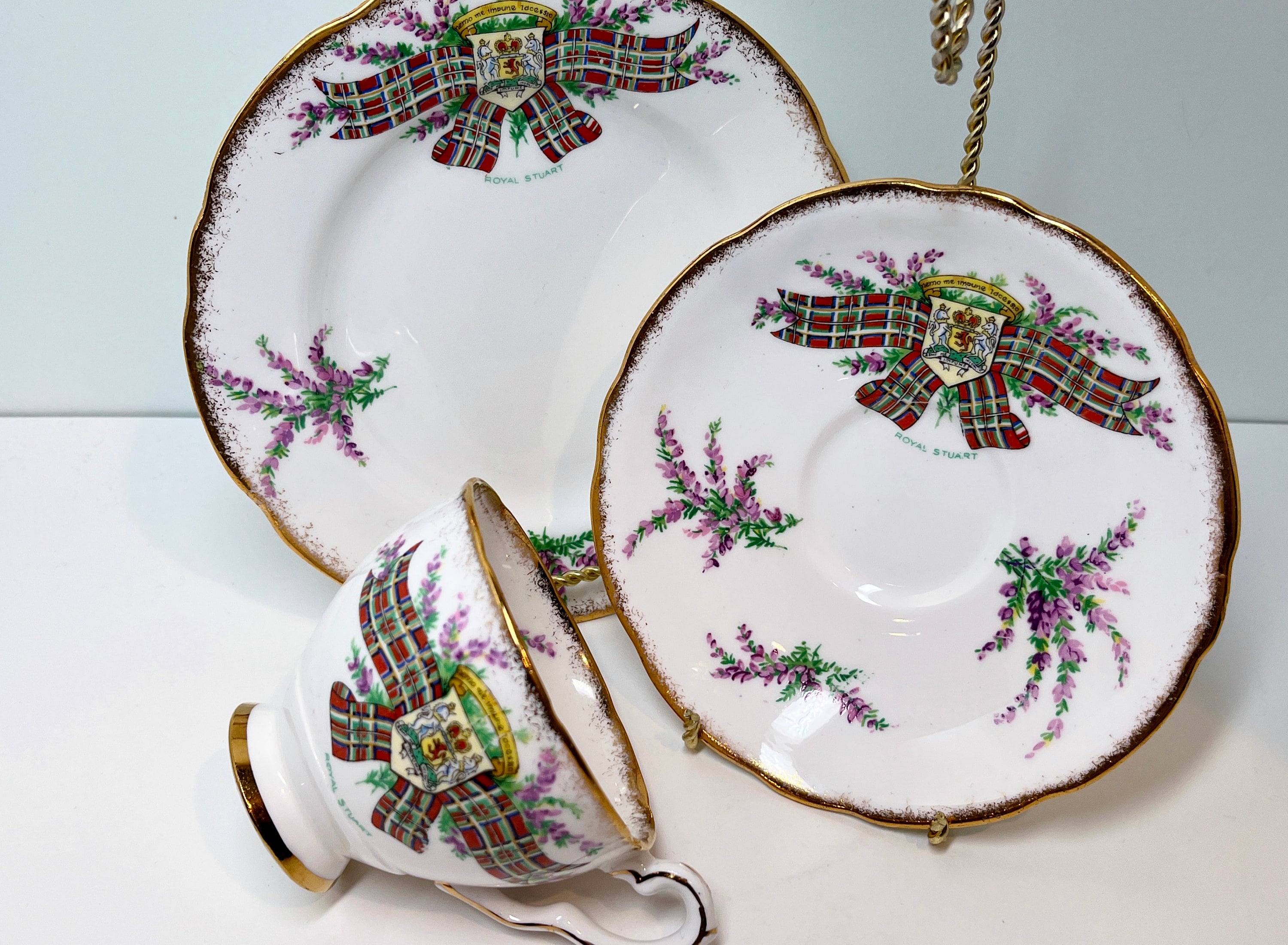 Royal Stuart Clan Teacup Saucer and Plate, Royal Stafford Teacup ...