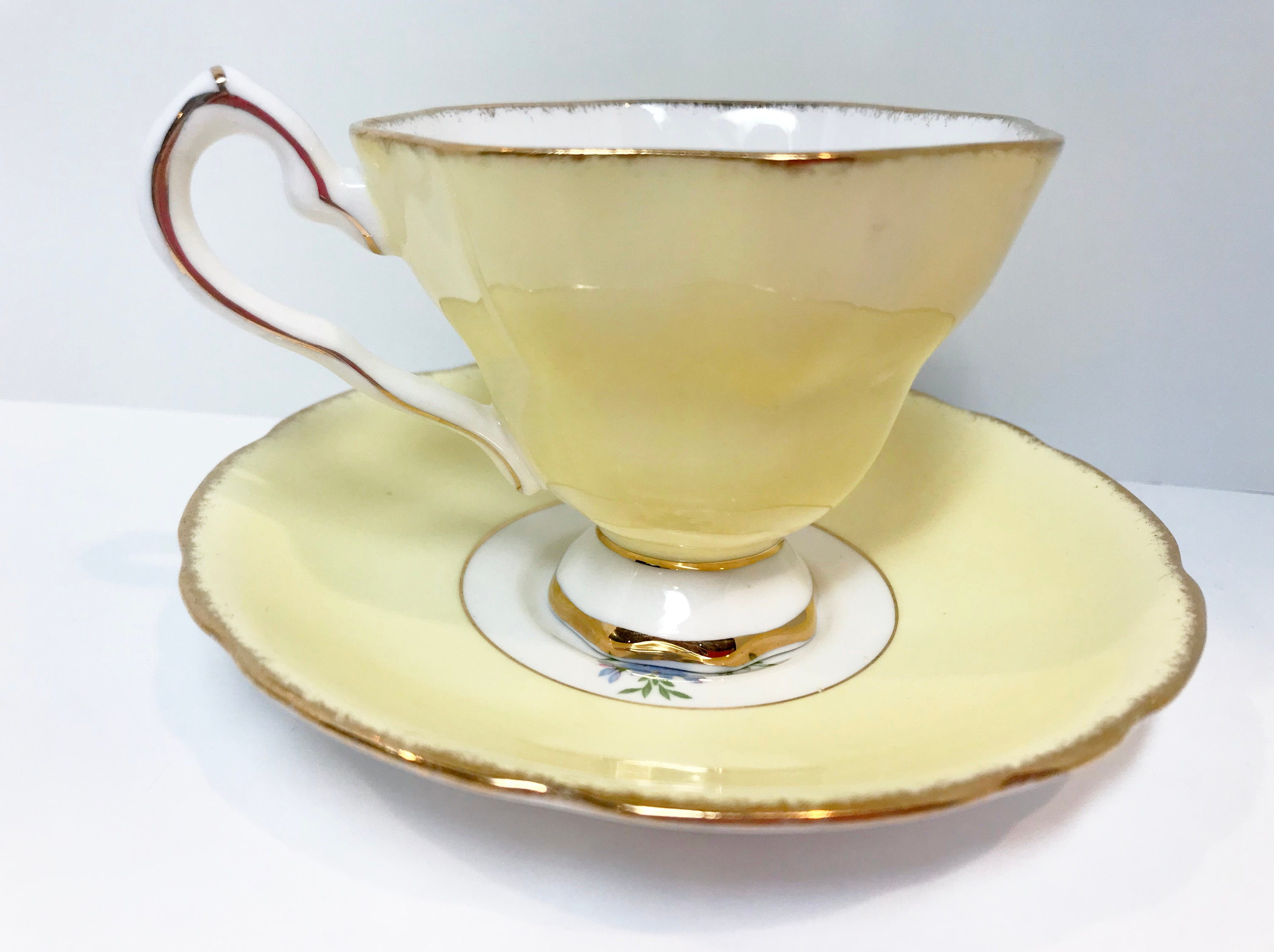 Royal Stafford Teacup and Saucer, Yellow Rose Tea Cups, Antique Tea ...