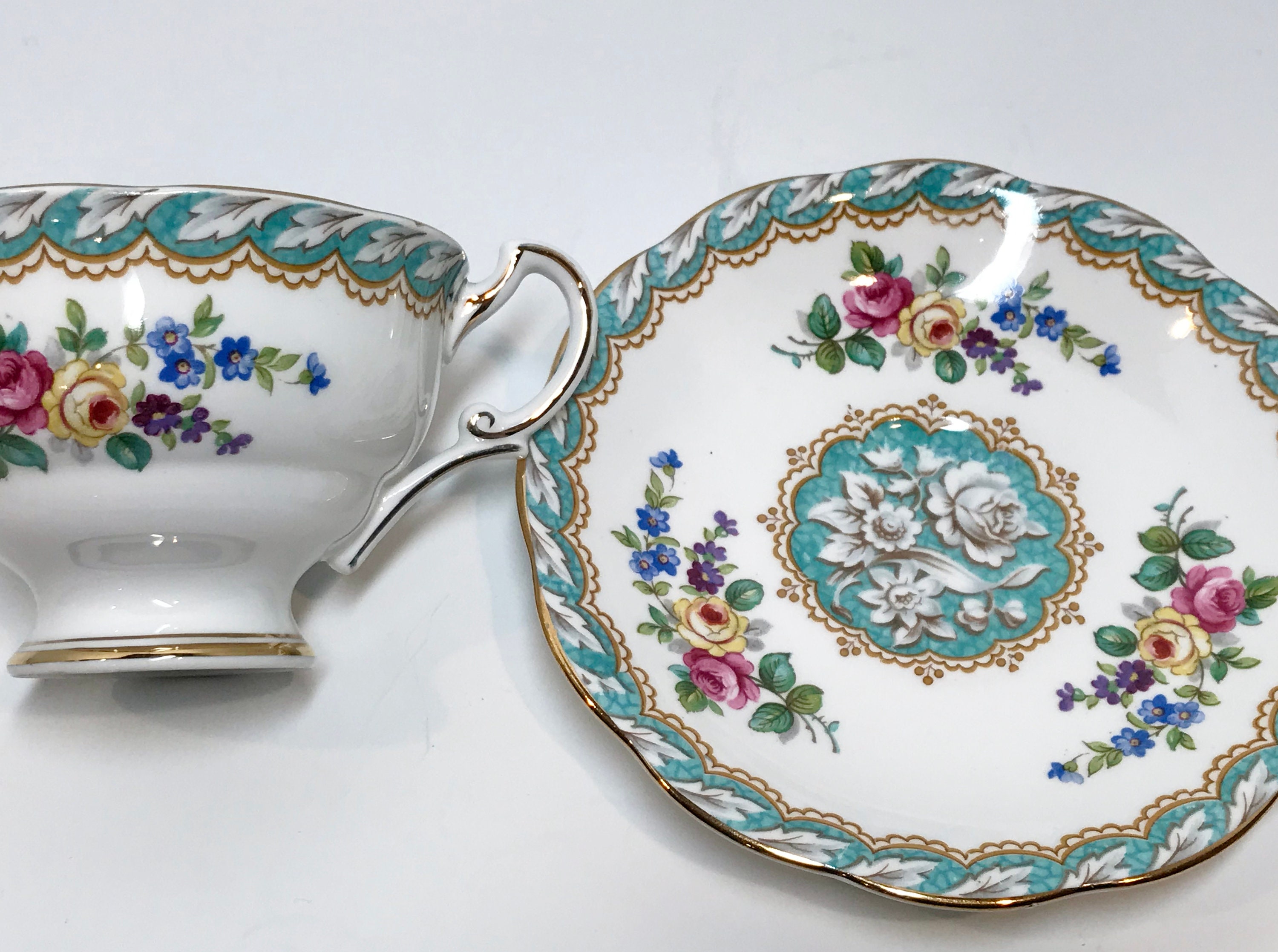 Royal Standard Tea Cup and Saucer, Fascination Pattern, English Teacups ...