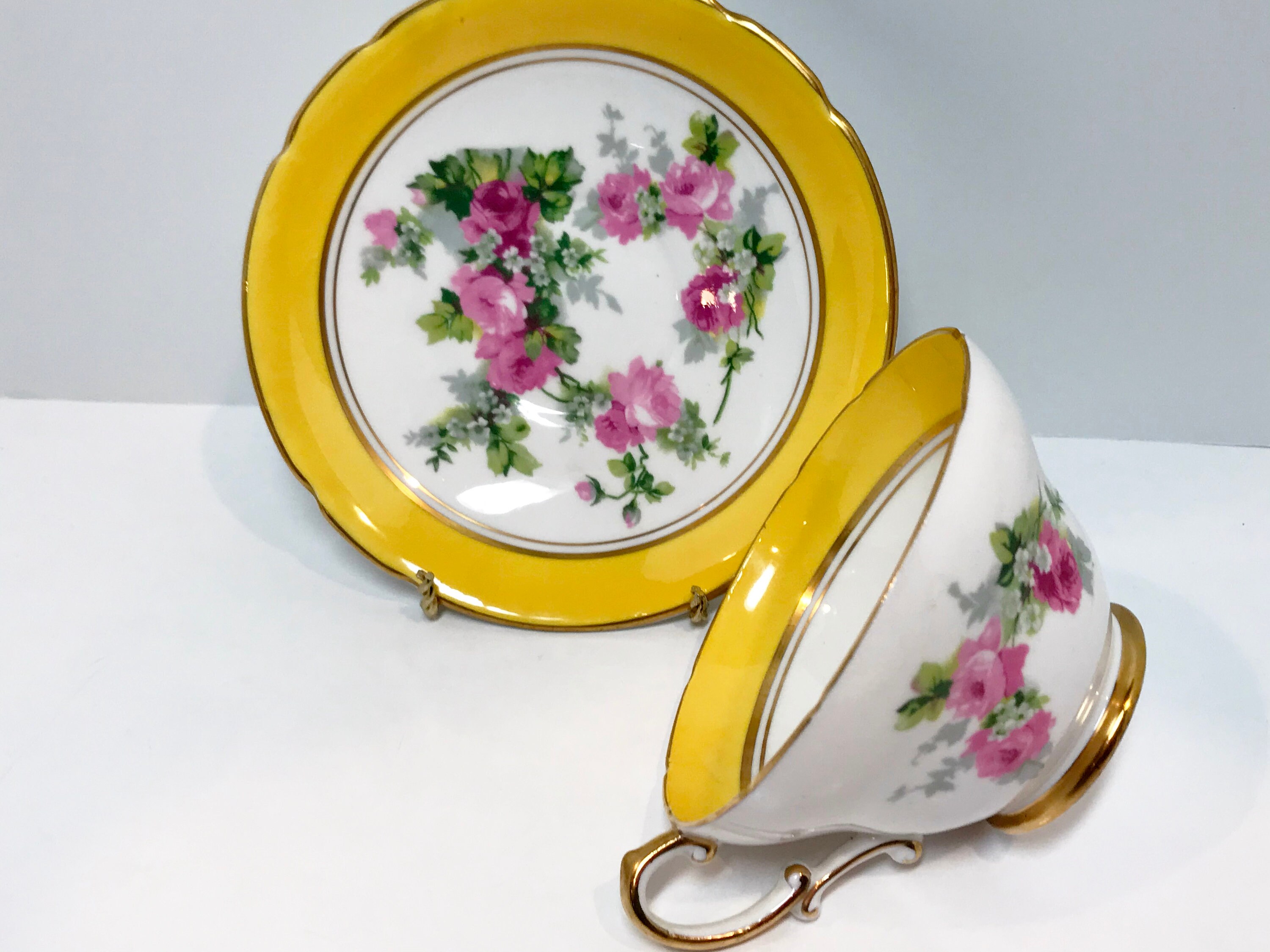 Stanley Tea Cup and Saucer, Floral Tea Cups, Antique Teacups Vintage ...