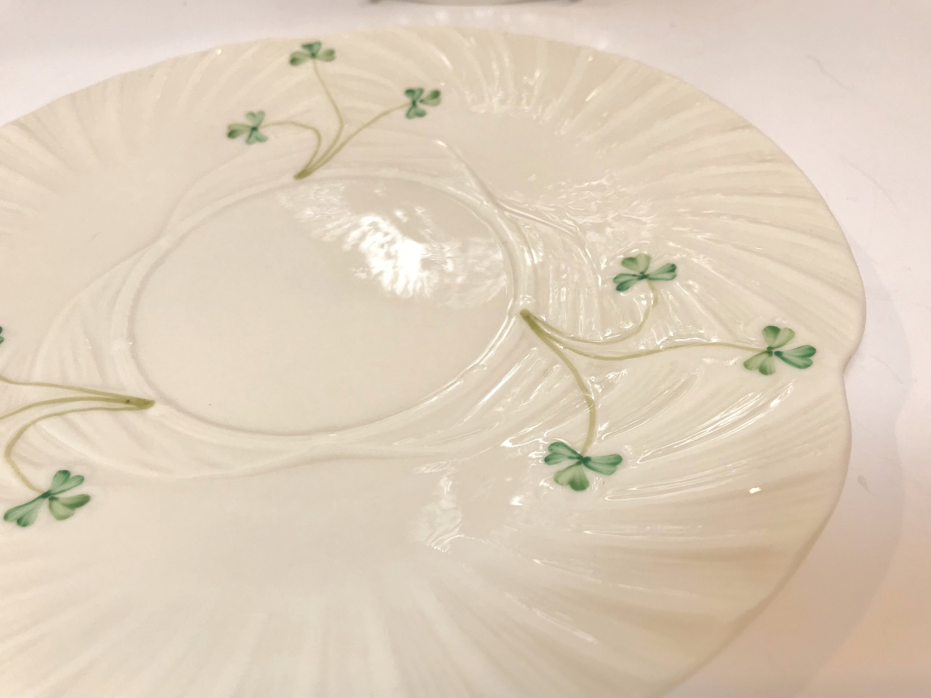 Reserved for SR, Two Shamrock Serving Plates, Belleek Cake Plate ...