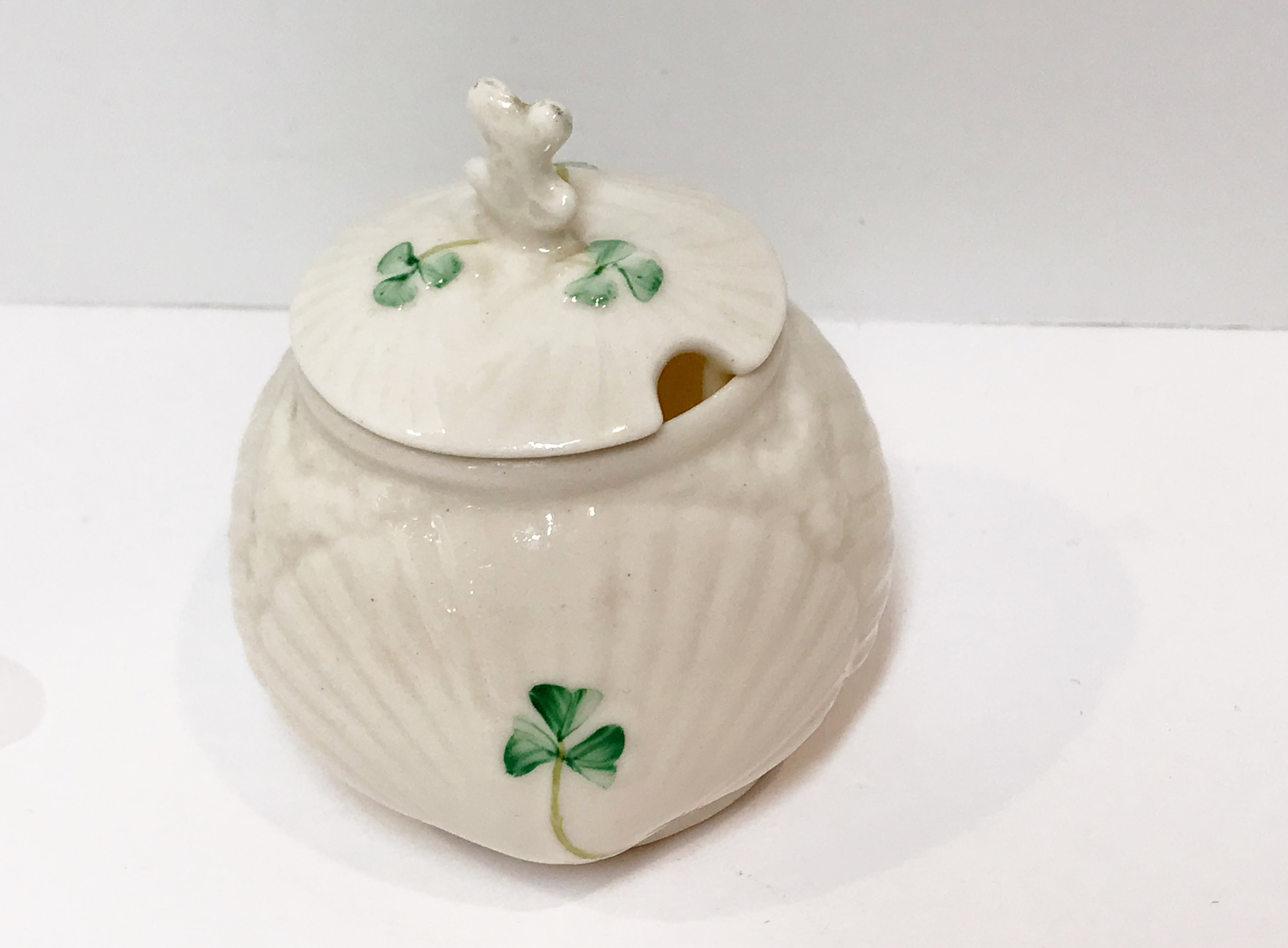 Reserved for SR, Belleek Covered Mustard Jar, Irish Porcelain, Irish ...