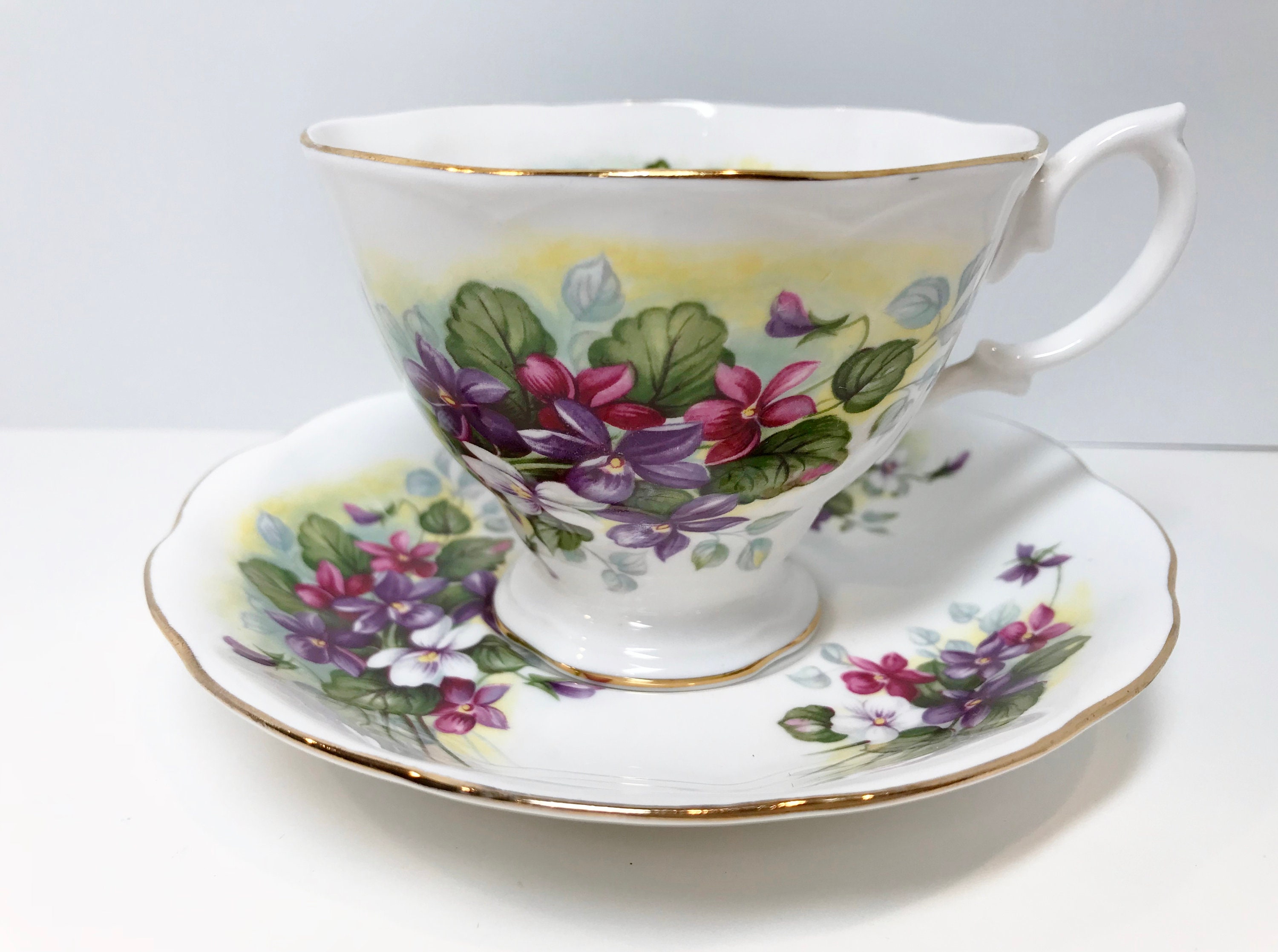 Violet Tea Cup, Royal Albert Tea Cup and Saucer, Antique Teacups ...