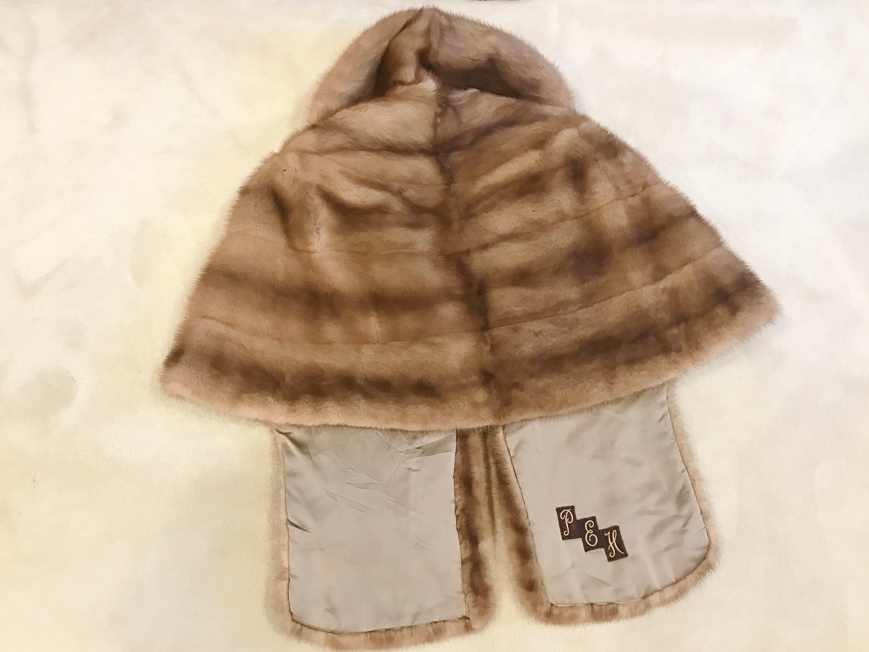 Autumn Haze Mink Stole, Bridal Mink Stole, Real Mink Stole, Real Fur ...