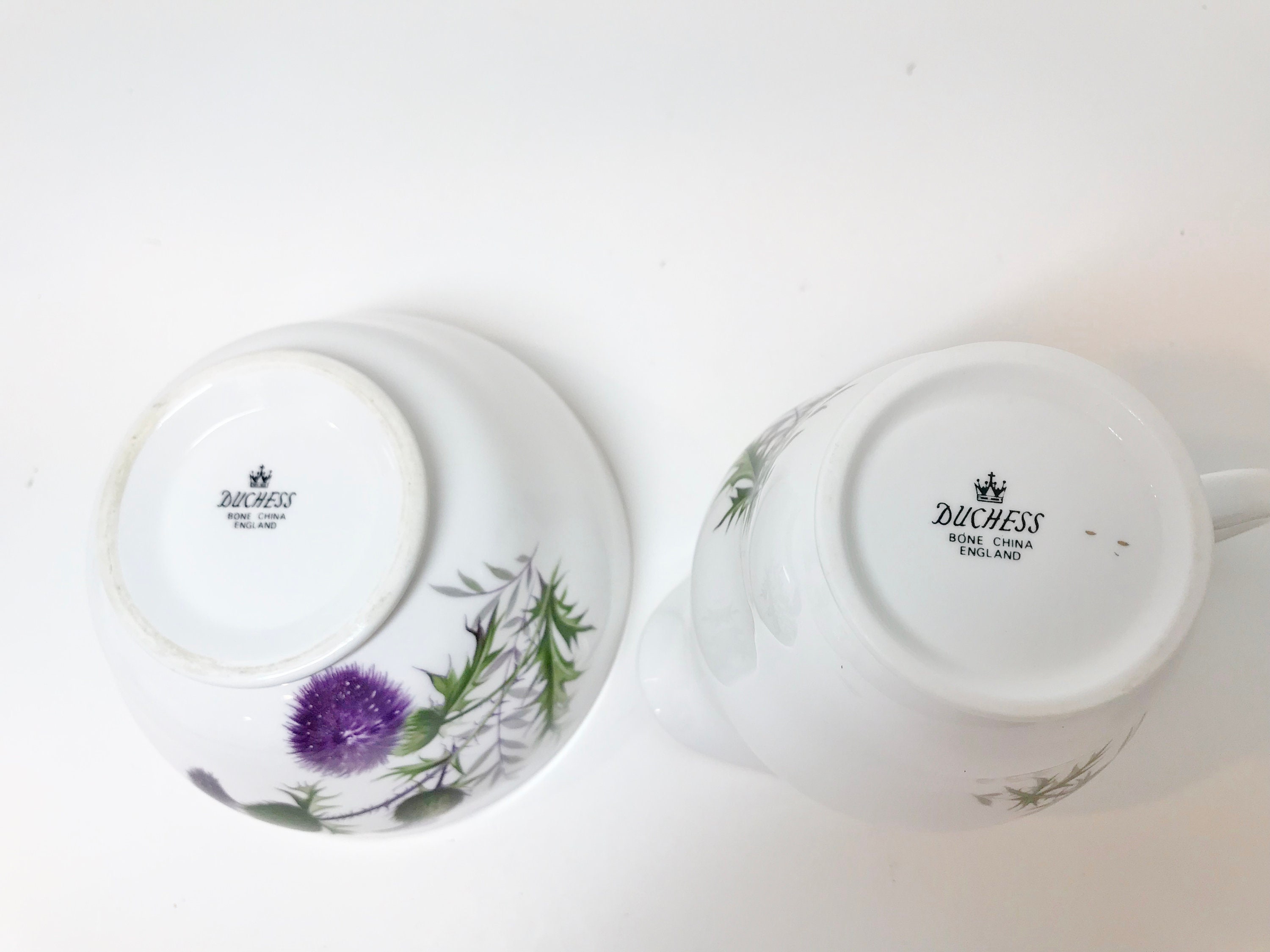 Thistle Creamer and Sugar Bowl, Duchess Tea Cups, Scottish Tea Cups ...
