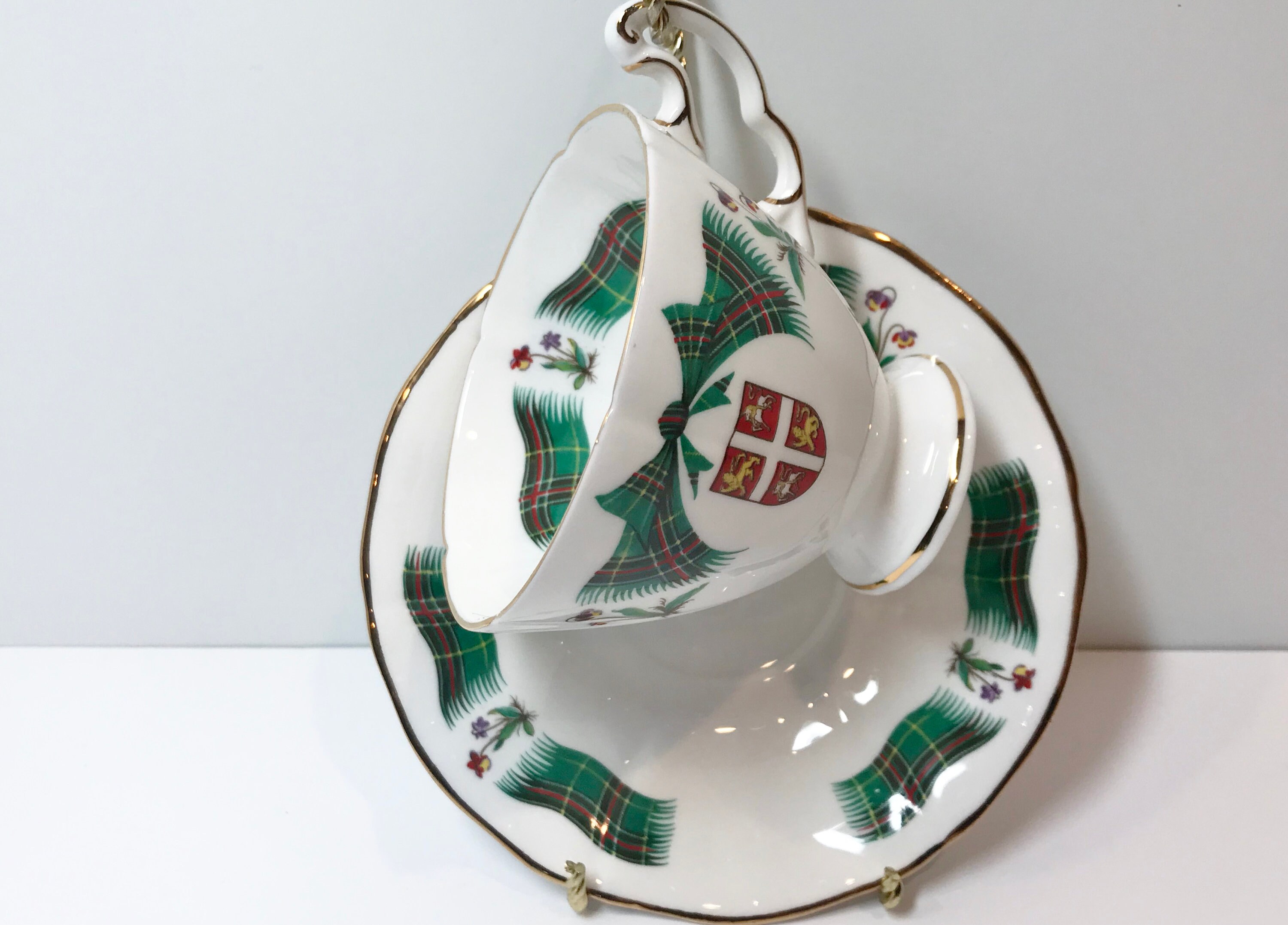 Newfoundland Tea Cup and Saucer, Royal Adderley Tea Cup, English Bone ...