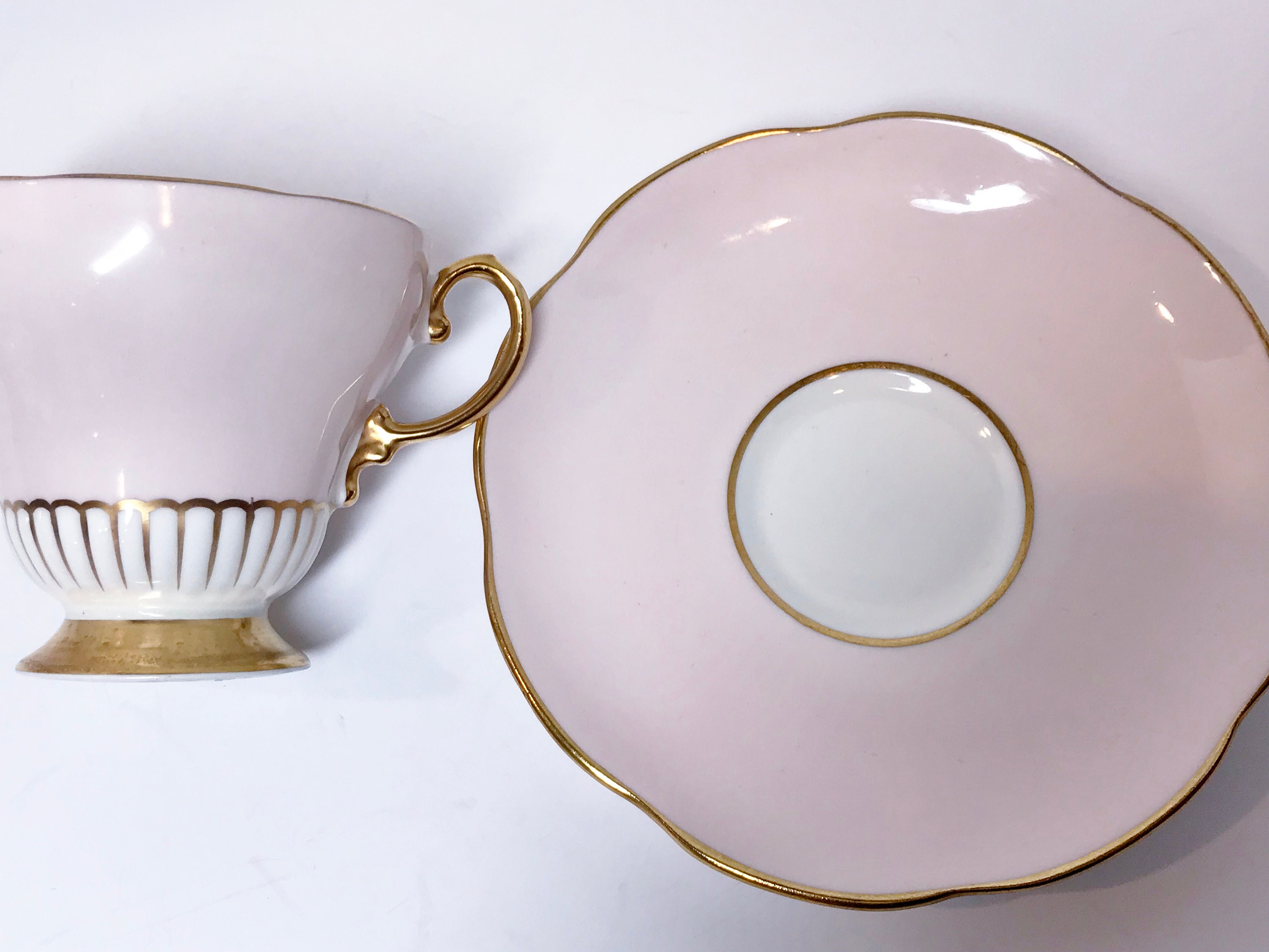 EB Foley Teacup and Saucer, Hand Painted Foley Tea Cup, Pink Teacups ...
