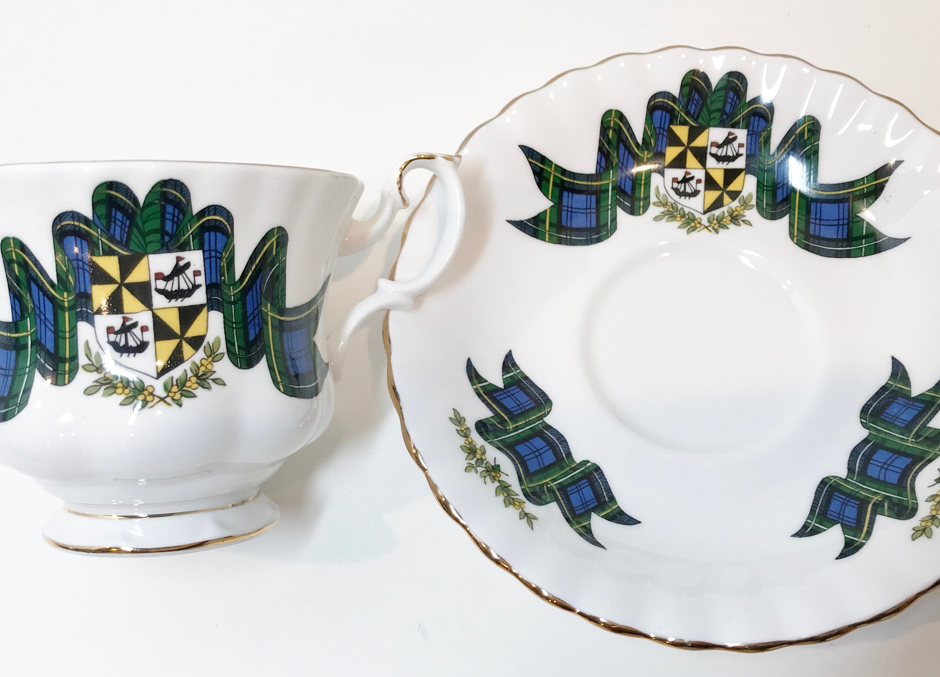 Clan Campbell Tartan Cup, Scottish Tea Cup and Saucer, Scotland Tea ...