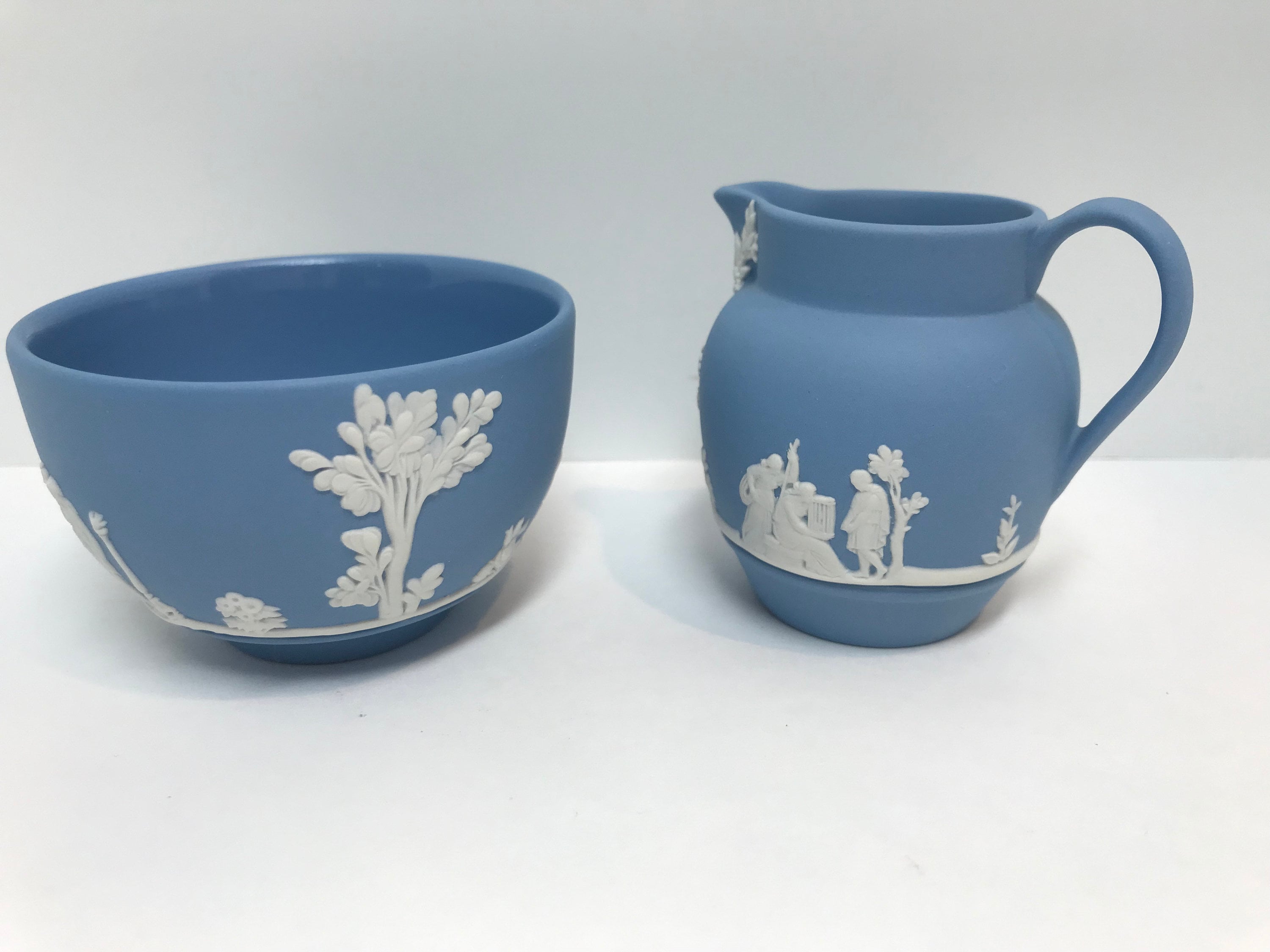Wedgwood Creamer Sugar, Jasperware Creamer, Blue Wedgwood, Wedgwood Jasperware, Blue White ...