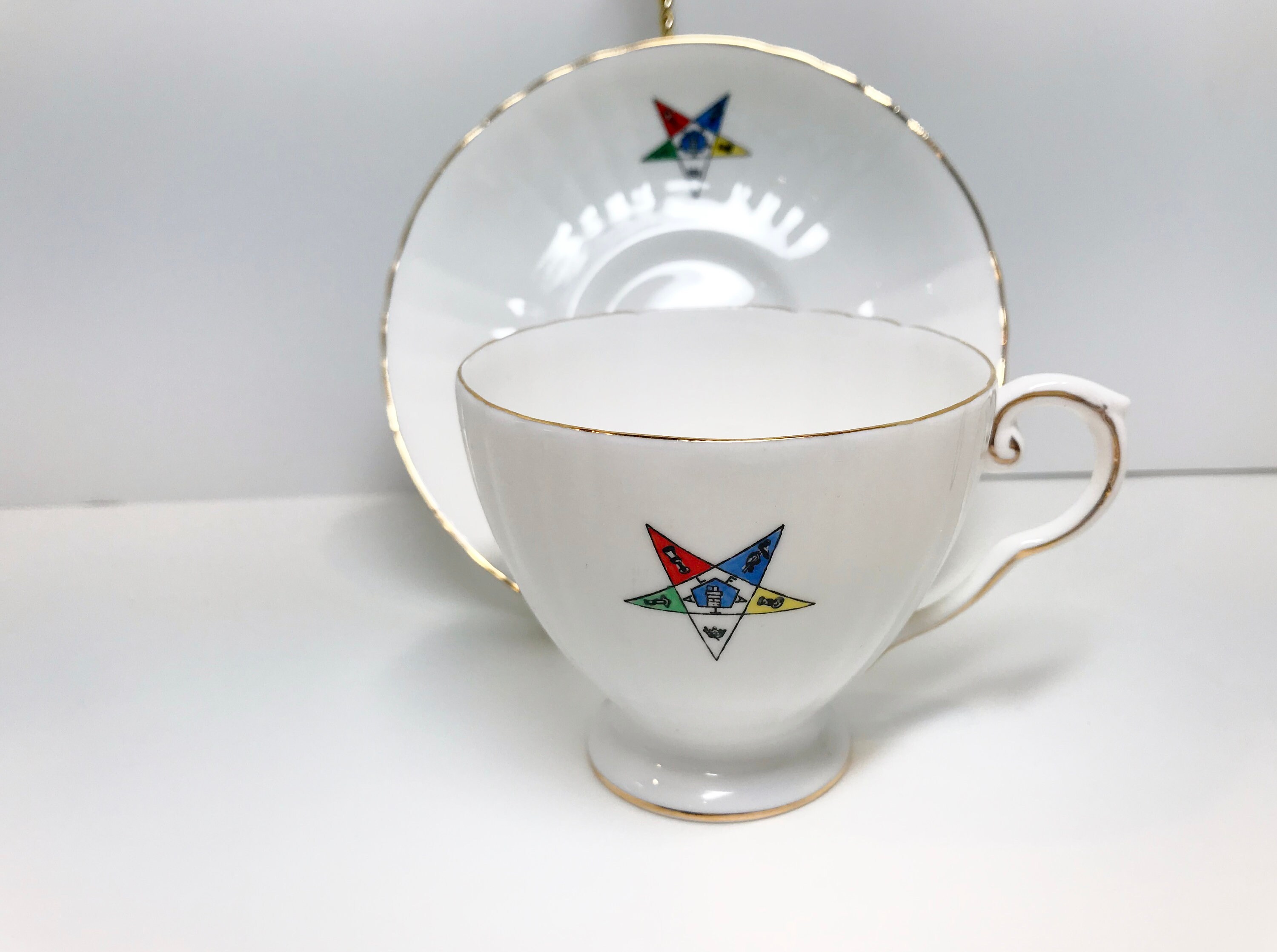Eastern Star Tea Cup, Antique Royal Grafton Tea Cup and Saucer, Antique ...