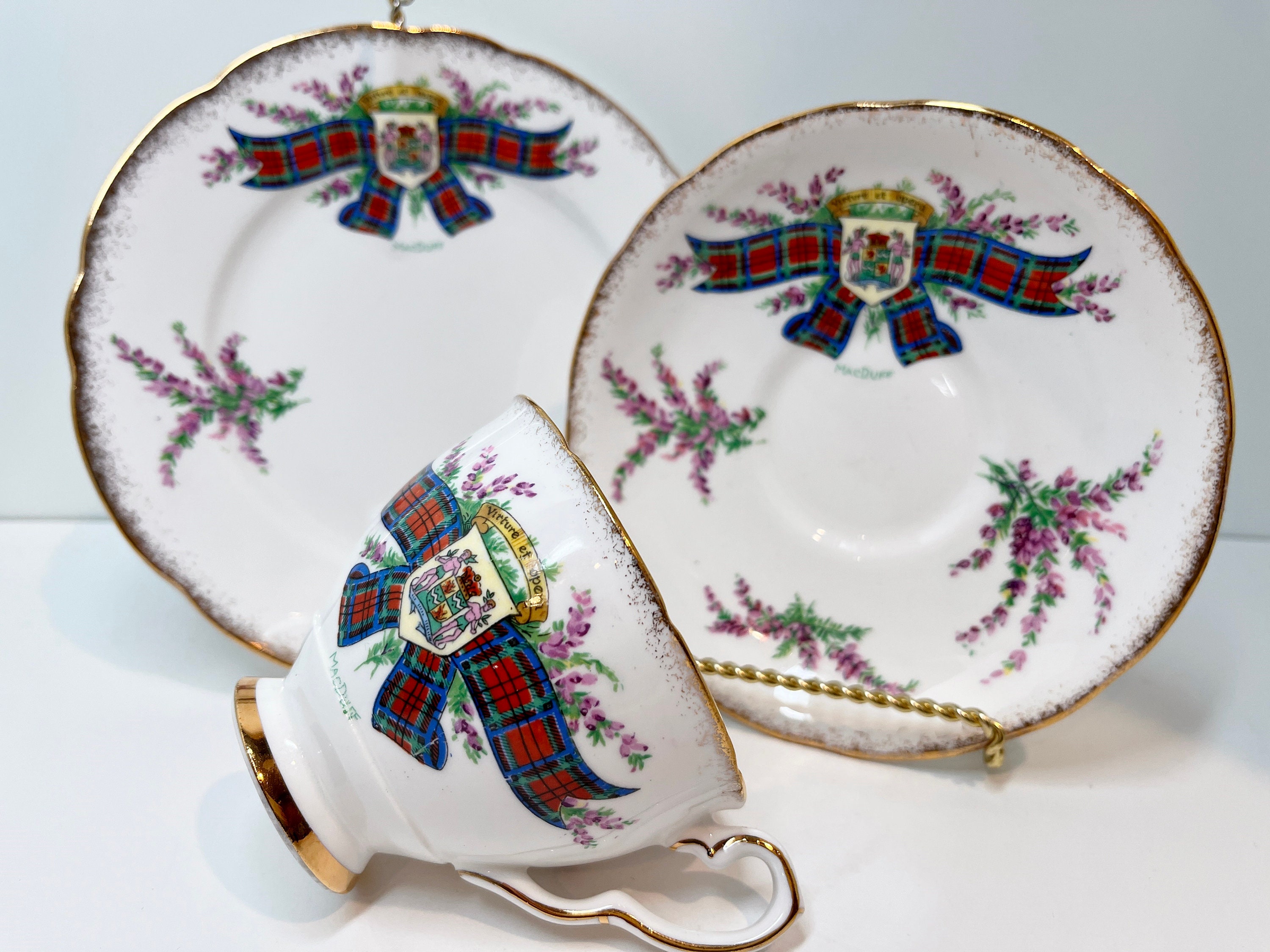 Clan Campbell Teacup, Plate and Saucer, Scottish Gift Set, Campbell ...