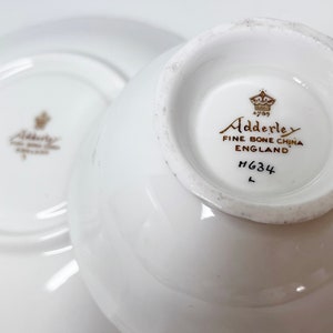 Adderley Teacup Gold and White Afternoon Tea English Bone China Teacup ...