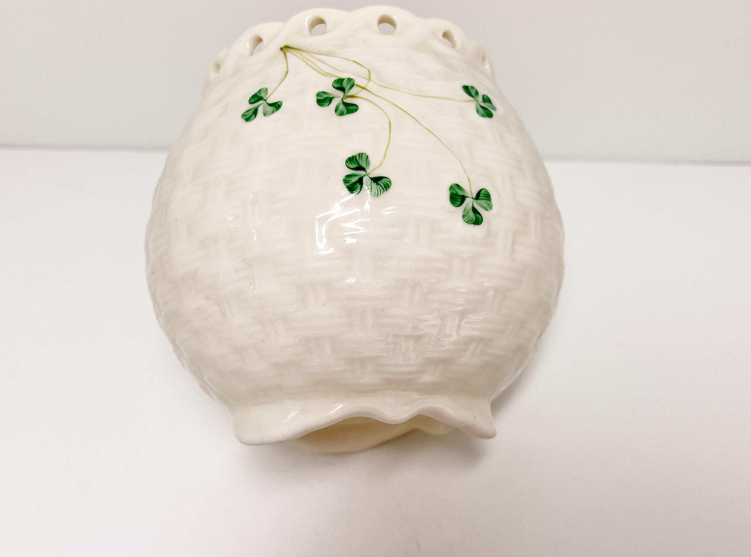 Shamrock Belleek Vase, Irish Vase, Belleek China, Irish Porcelain, Made ...