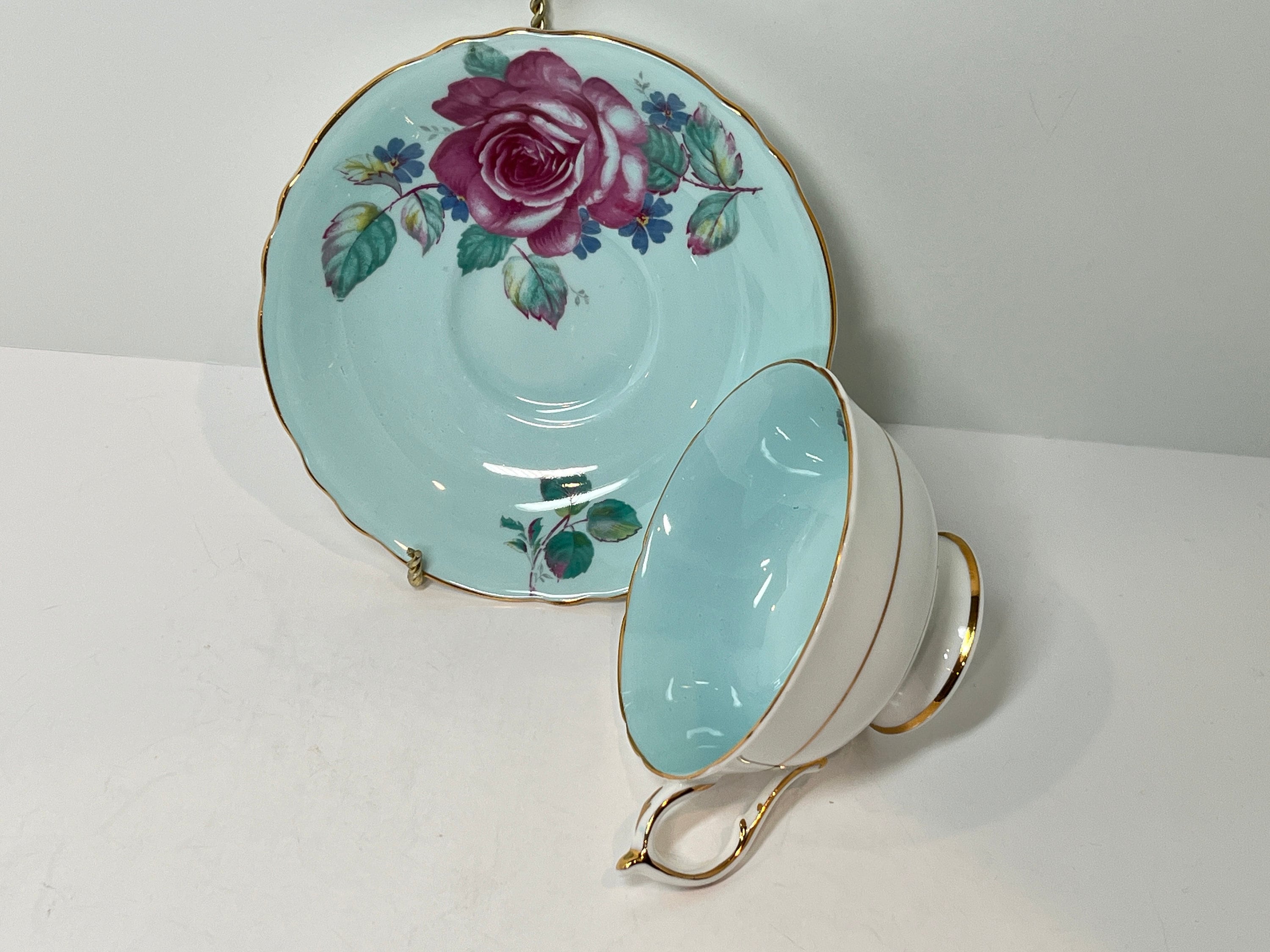 Large Rose Paragon Teacup and Saucer , Pink Rose Cups , Double Warrant ...