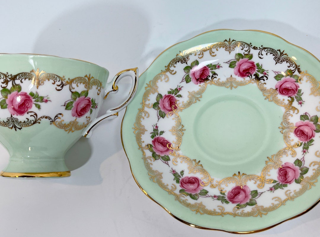 Royal Standard Teacup and Saucer, Floral Teacup, Pink Rose Teacup ...