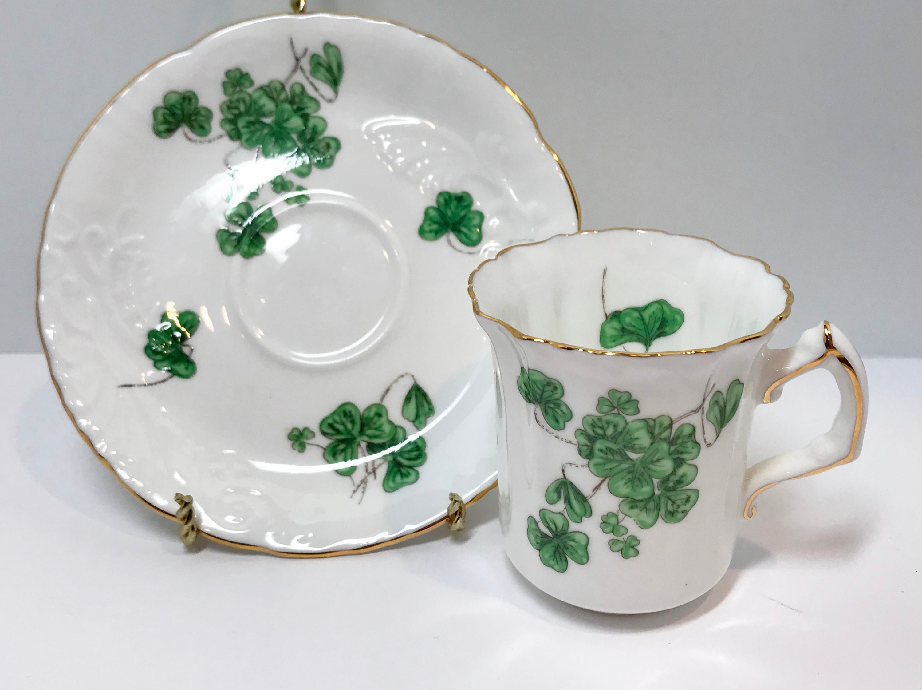 SOLD, Reserved for SR, Lucky Shamrock Demitasse by Hammersley Bone ...