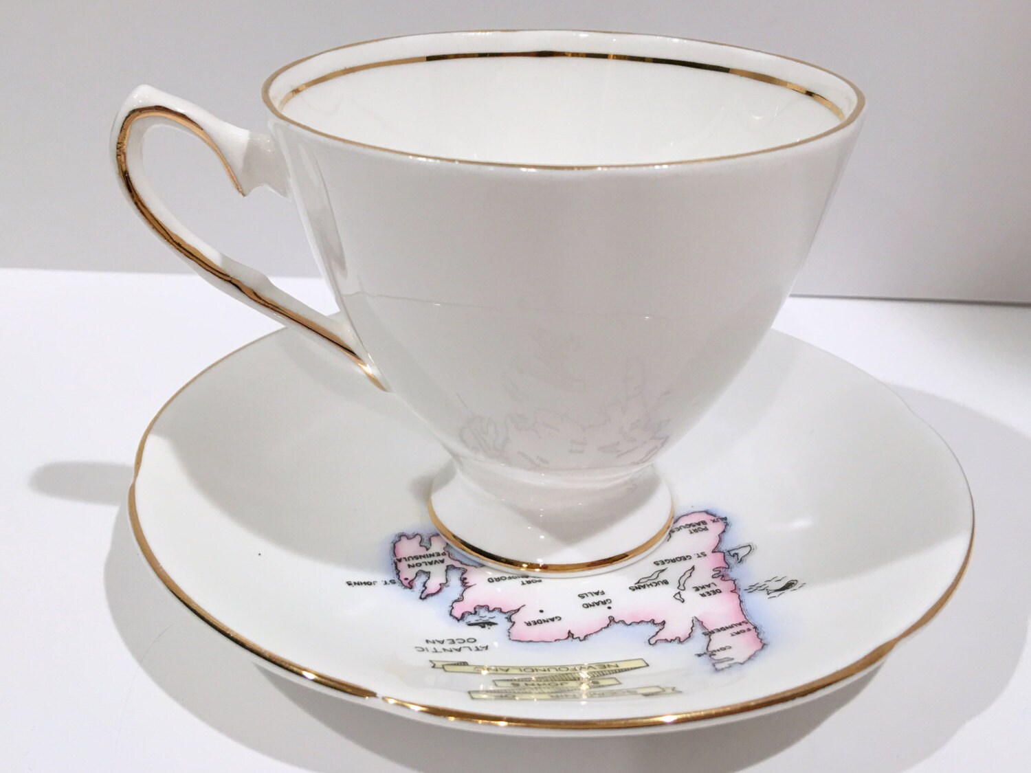 St Johns Newfoundland Tea Cup and Saucer, Elizabethan Cups, Canadian ...