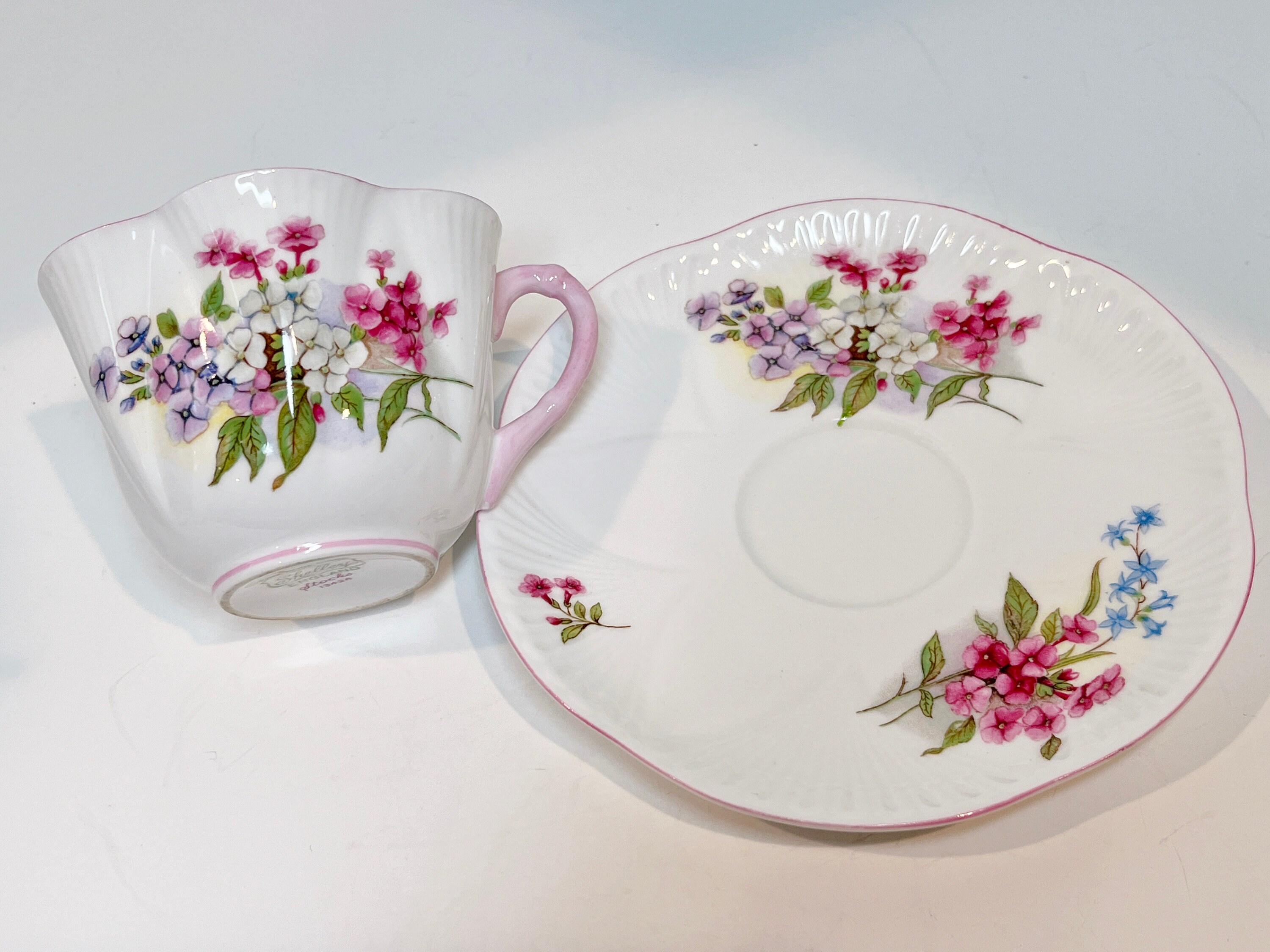 Reserved for Y, Shelley Floral Teacup Stocks Pattern Shelley China ...