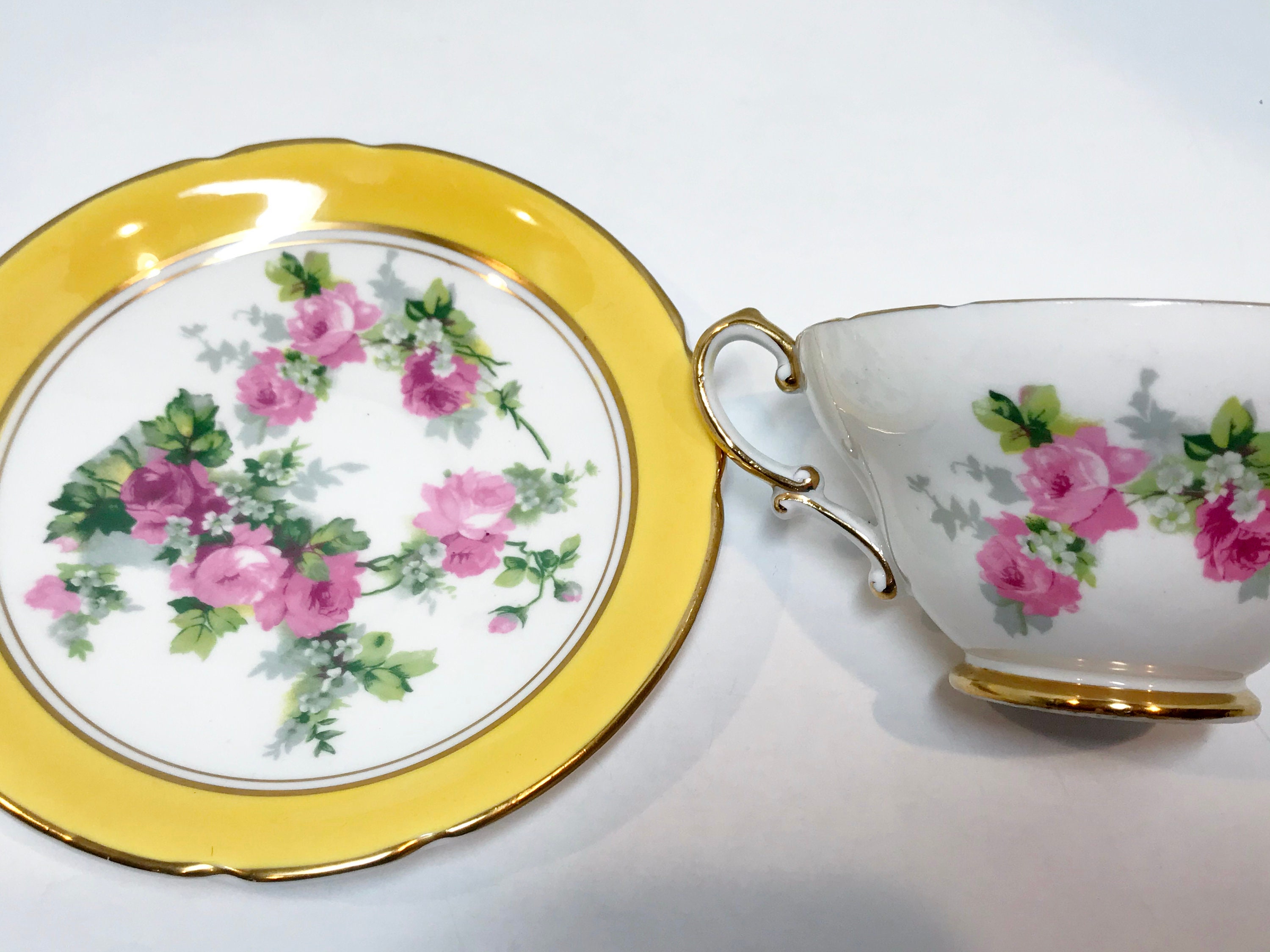 Stanley Tea Cup and Saucer, Floral Tea Cups, Antique Teacups Vintage ...