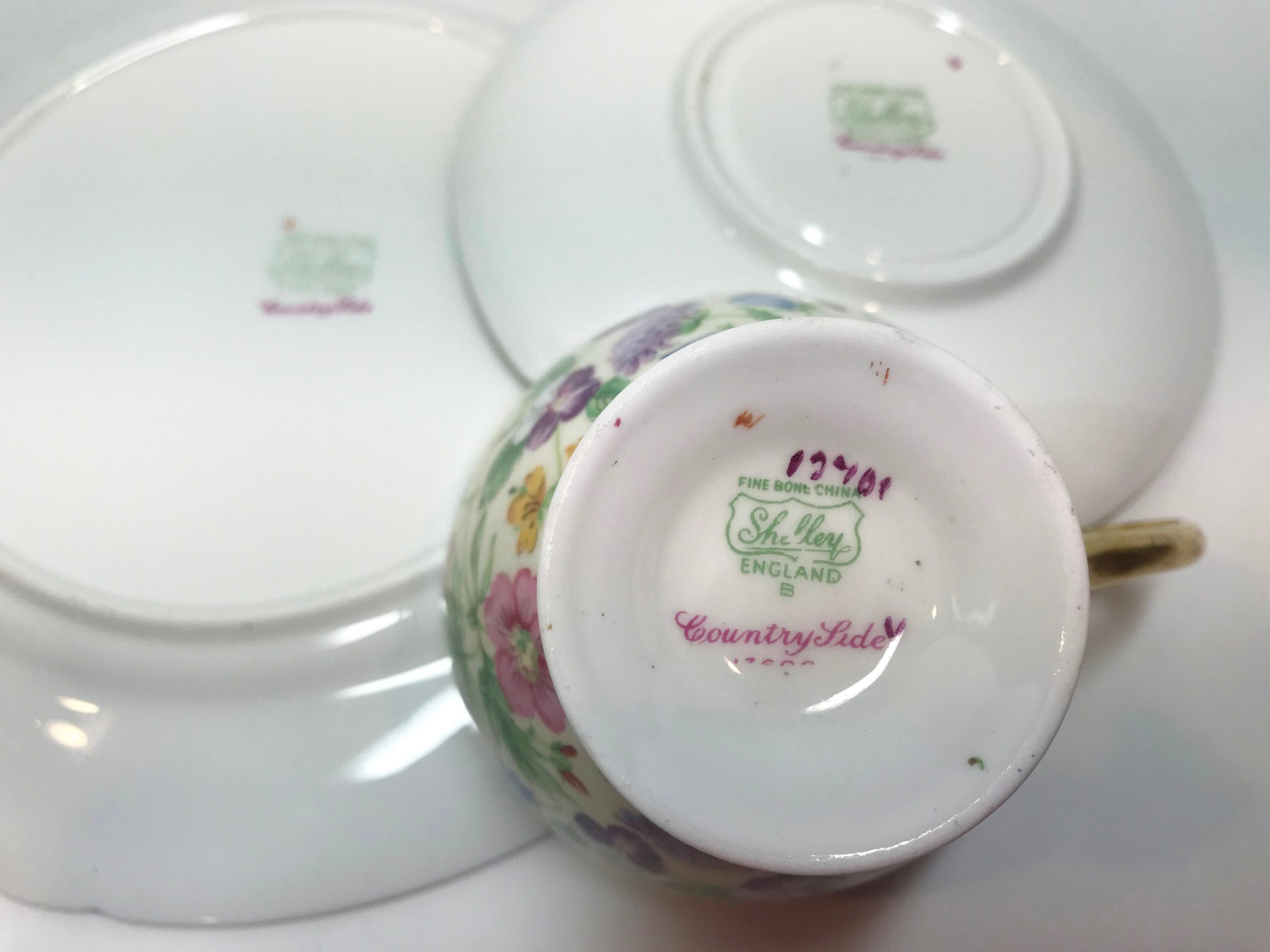 Shelley Countryside Trio, Shelley Teacups, Shelley China, Ripon Shape ...