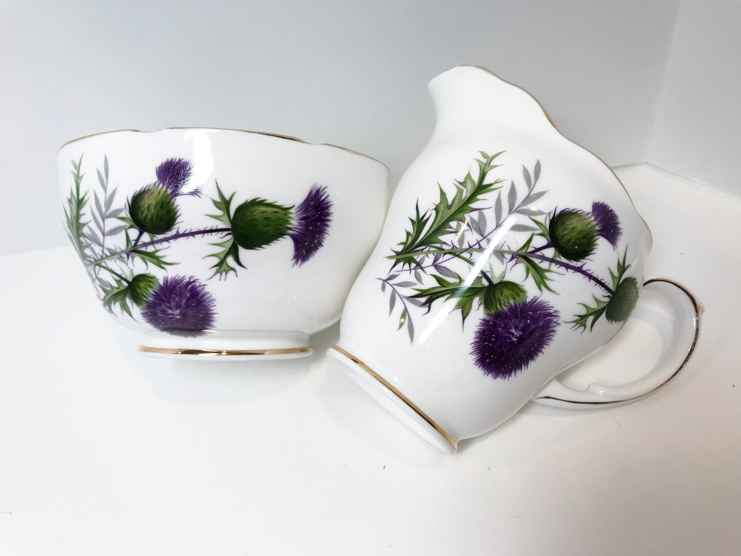 Thistle Creamer and Sugar Bowl, Duchess Tea Cups, Scottish Tea Cups ...