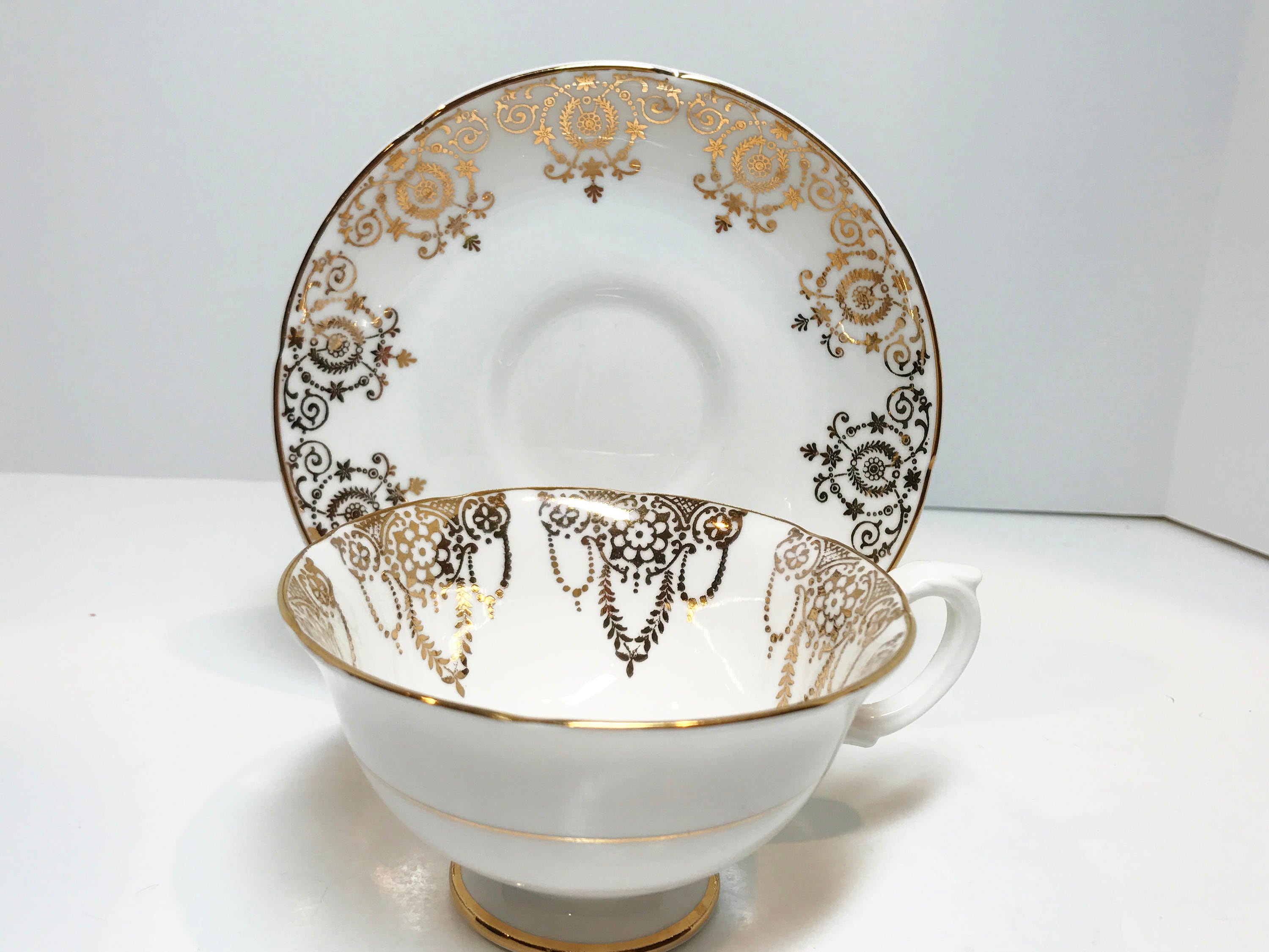 Royal Grafton Tea Cup and Saucer, Antique Tea Cups, English Bone China ...