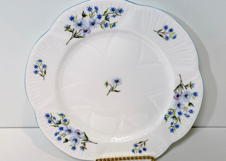 Shelley 8 Inch Plate Blue Rock Pattern Shelley China Floral - Etsy