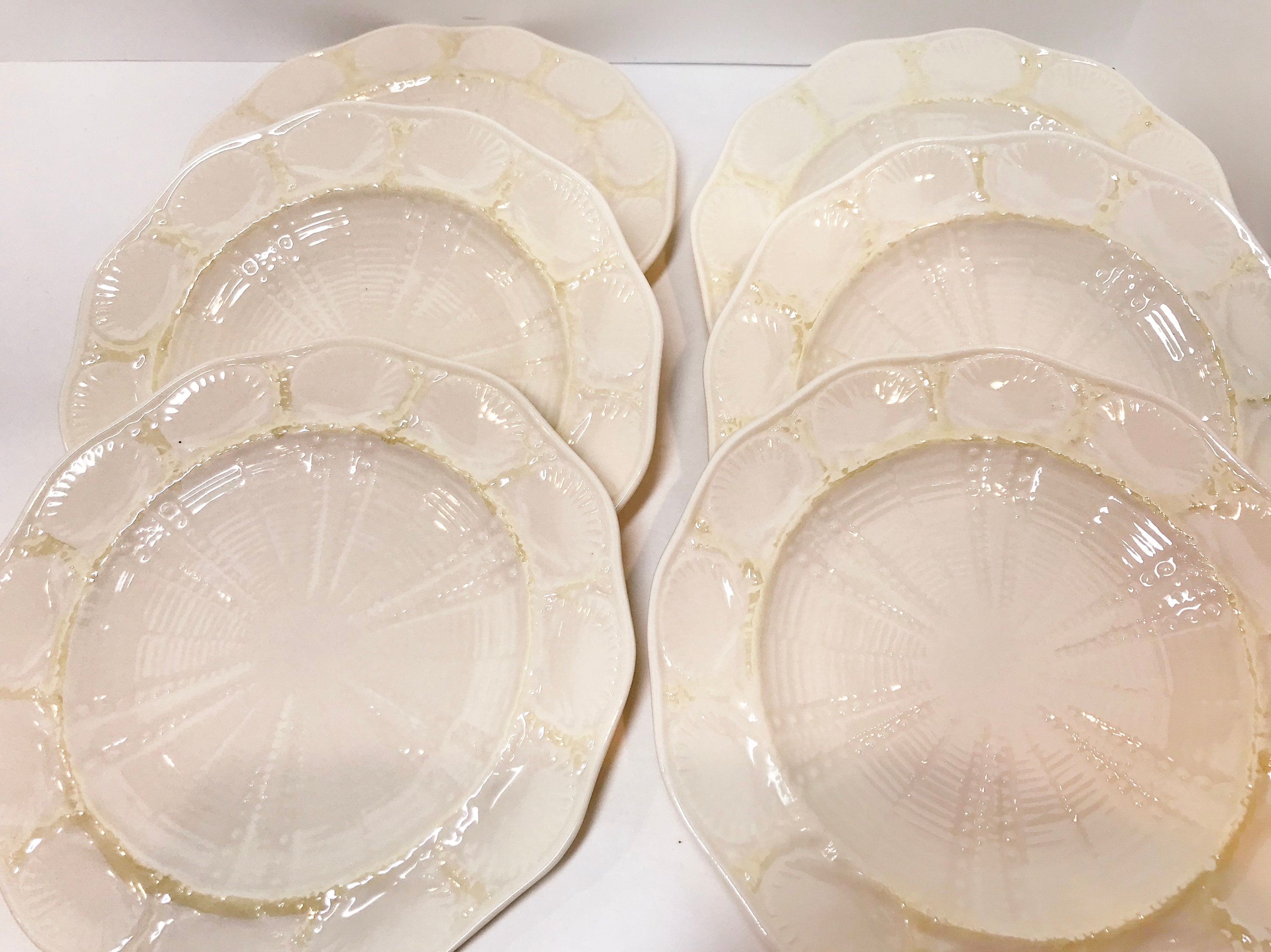 SOLD, Reserved for SR, Set of 12 Belleek Plates, New Shell Tea Ware ...