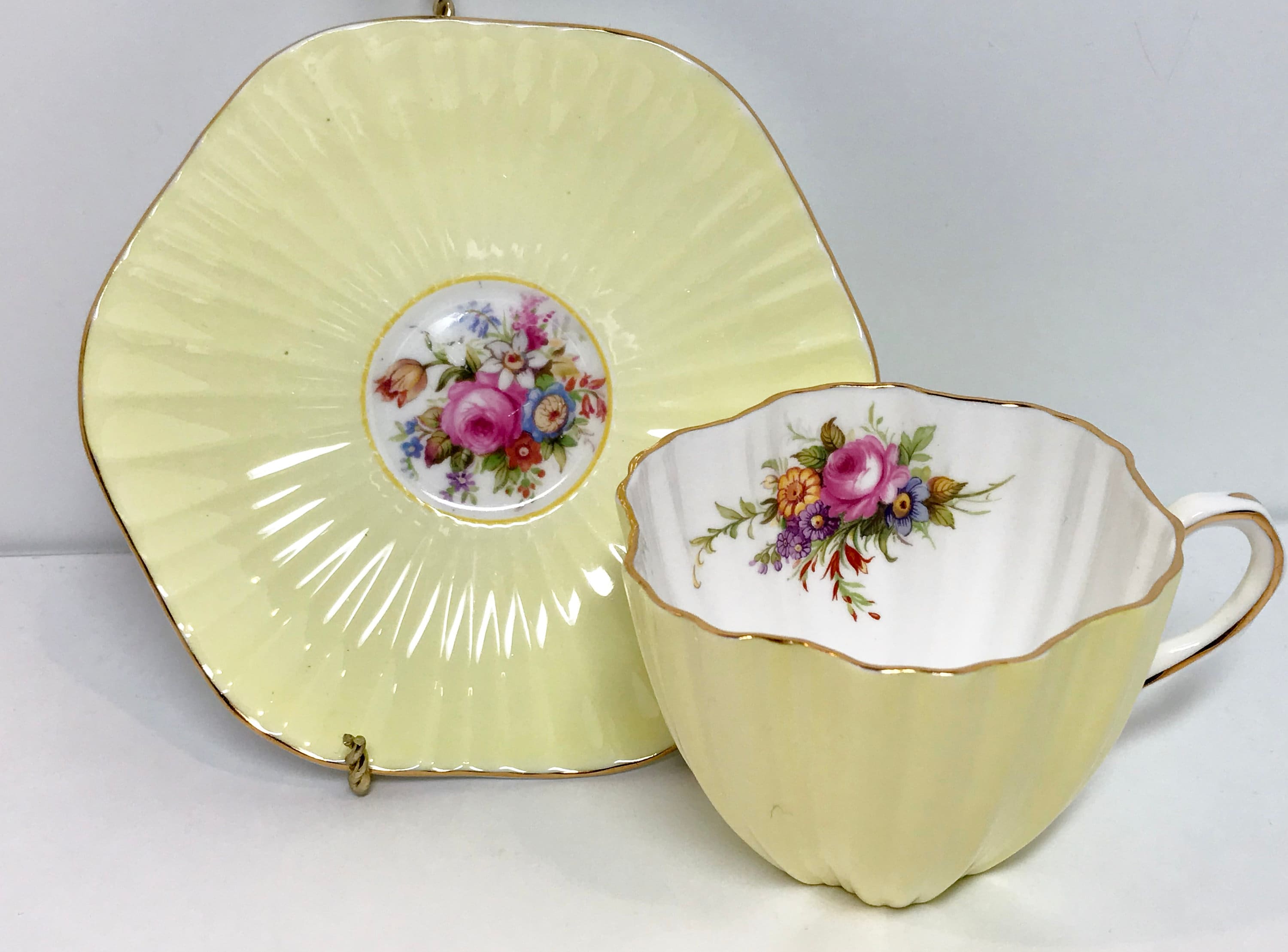 EB Foley Teacup and Saucer, Yellow Tea Cups, Antique Teacups, English ...